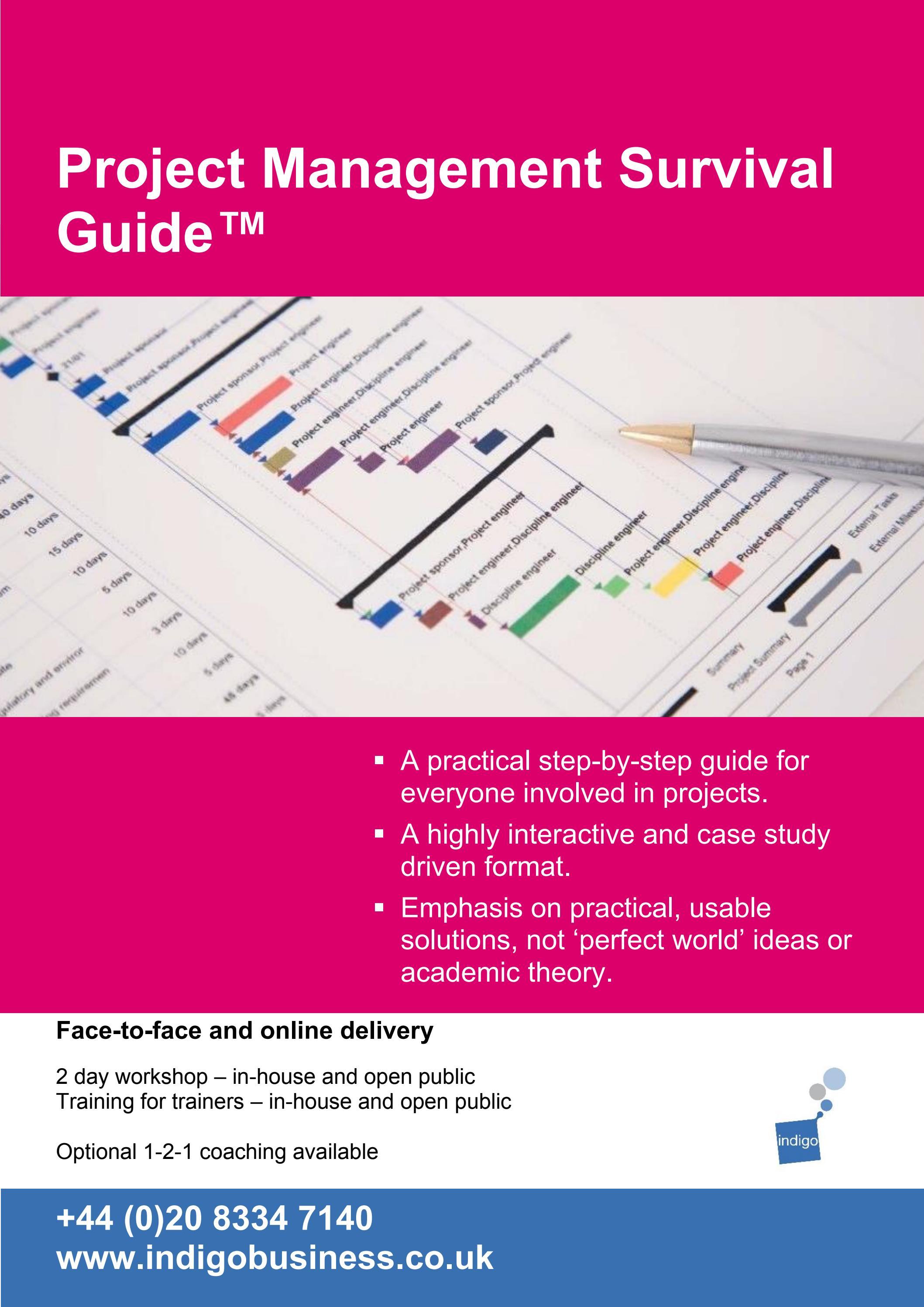 The Project Management Survival Guide™ workshop brochure by Indigo ...