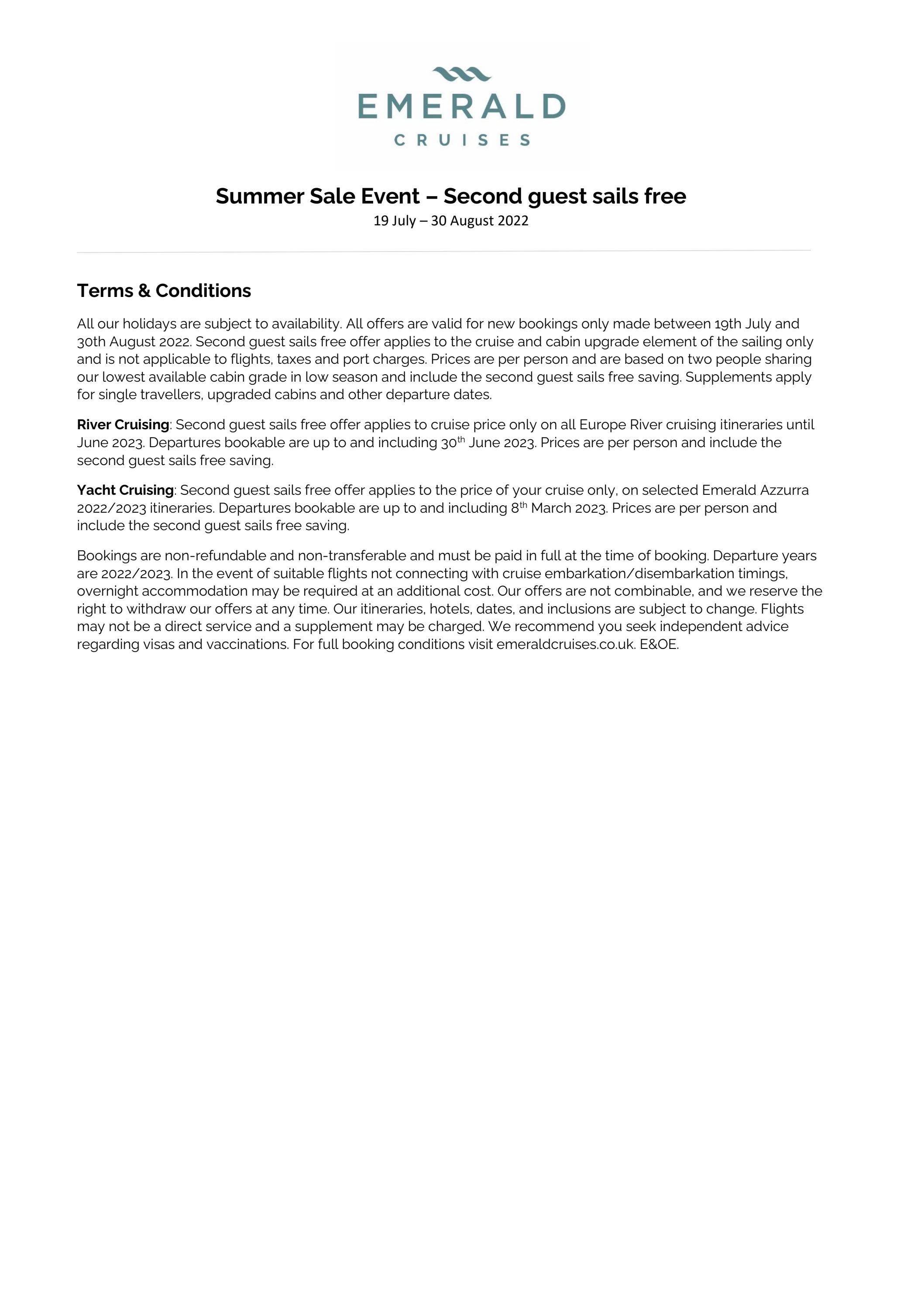Summer Sale Event Terms Conditions By Emerald Cruises UK Issuu summer-sale-event-terms-conditions-by-emerald-cruises-uk-issuu