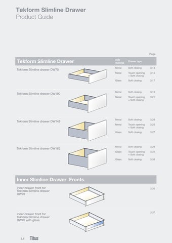 Tekform Slimline Drawer - catalogue EN by Titus Group - Issuu