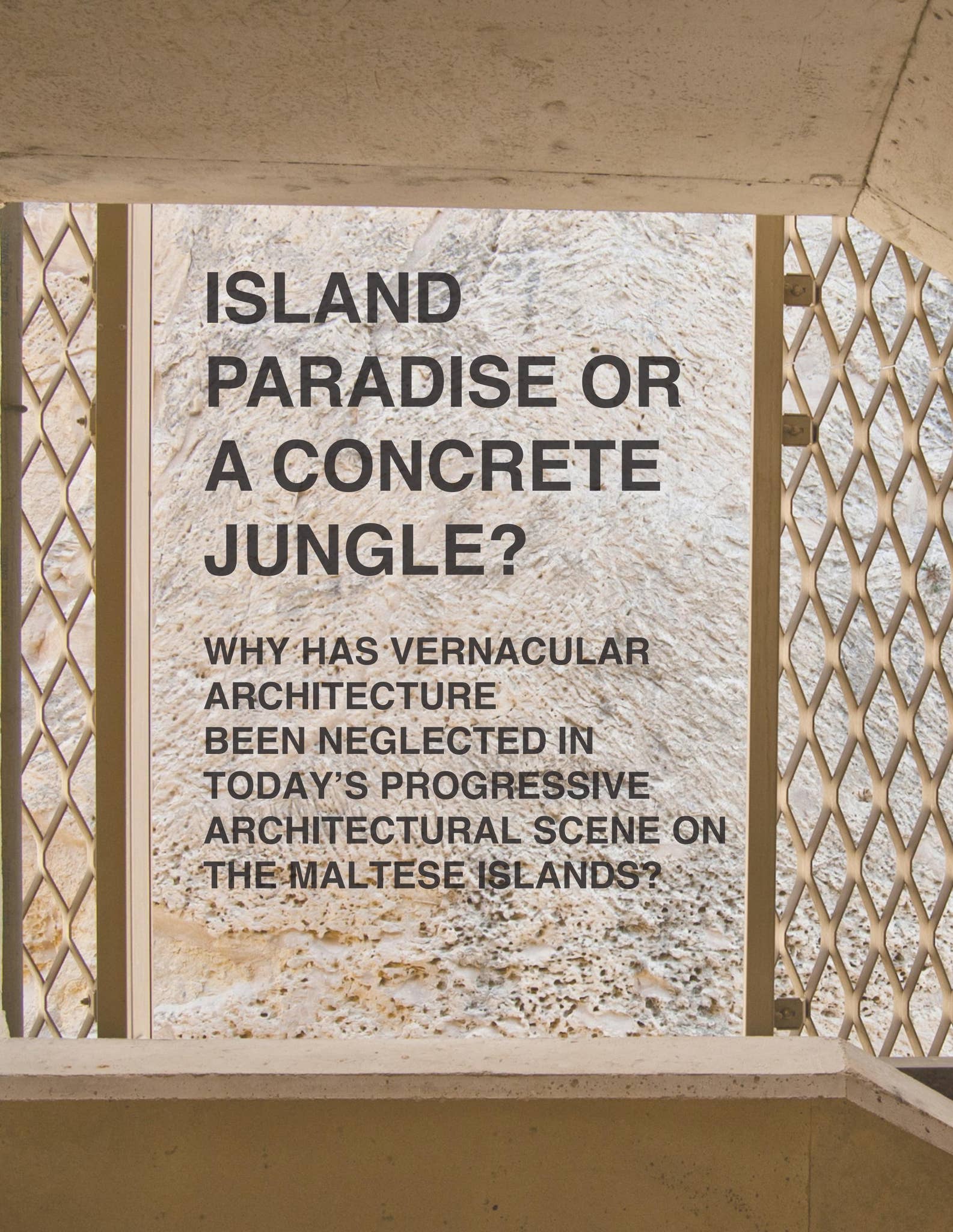 DISSERTATION - ISLAND PARADISE OR CONCRETE JUNGLE? by mick.galea - Issuu