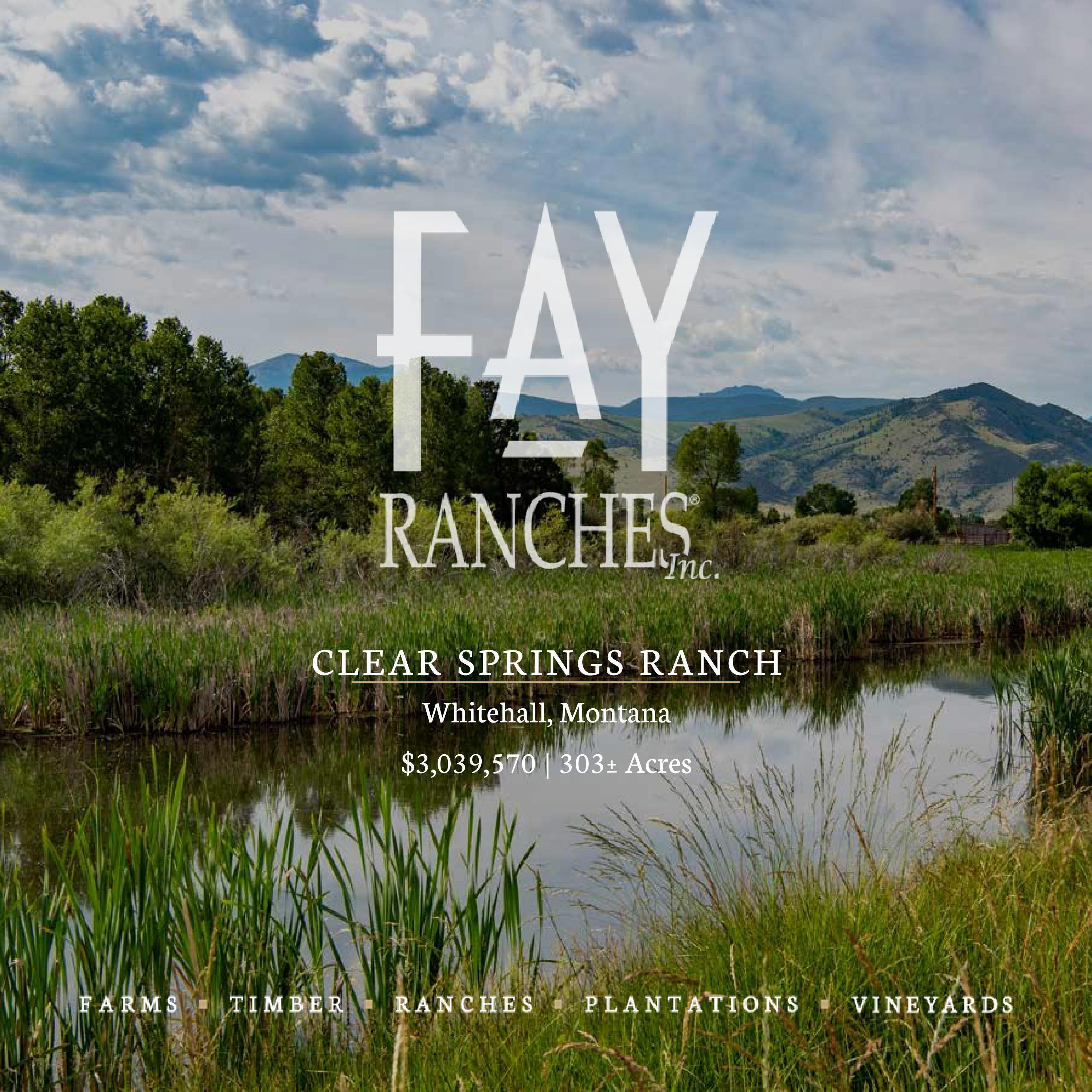 SOLD: Clear Springs Ranch | Fay Ranches by Fay Ranches - Issuu