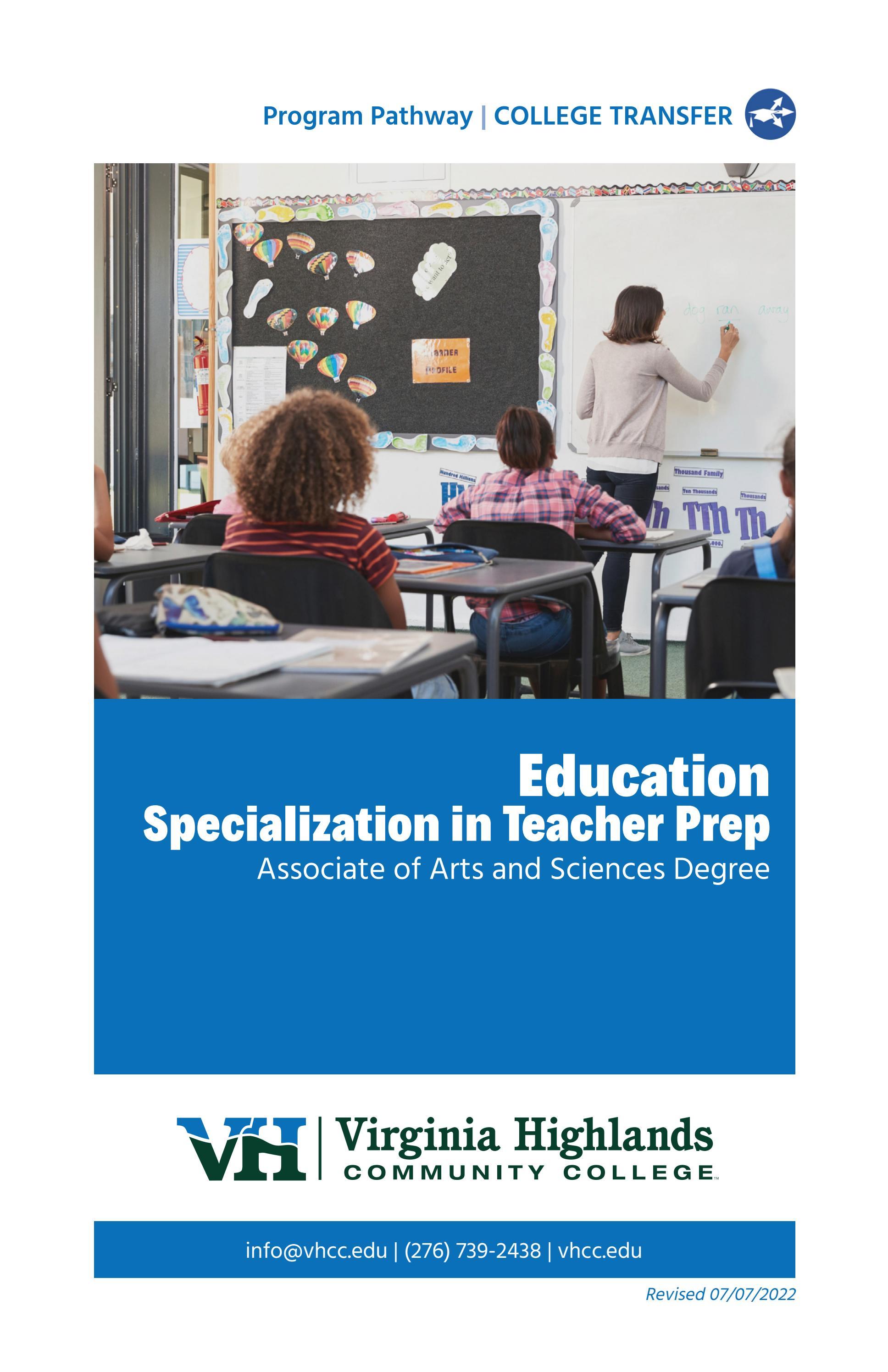 Education Specialization in Teacher Prep Pathway | VHCC by Virginia ...