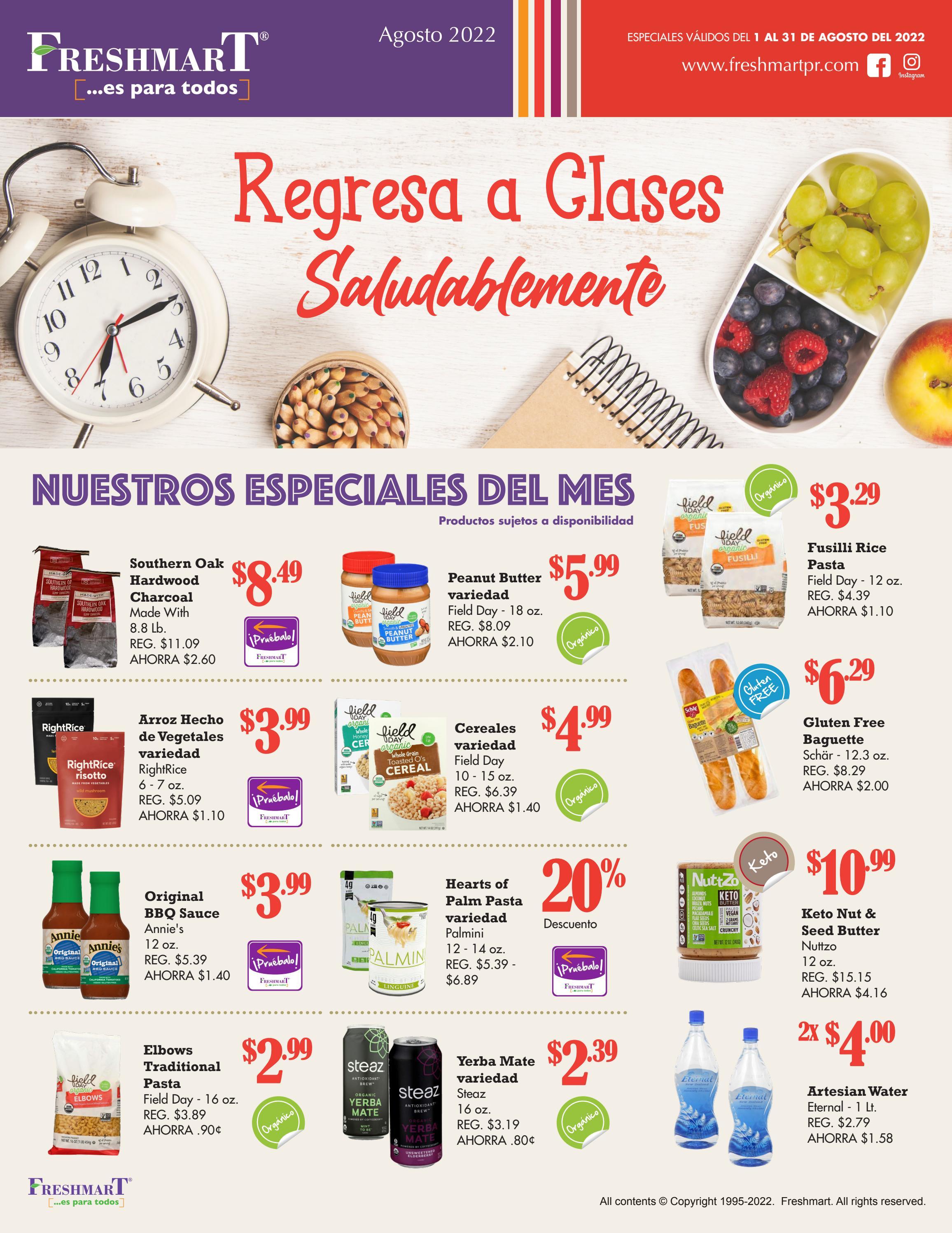 Freshmart Valido Agosto 1-31 by El Vocero de Puerto Rico - Issuu