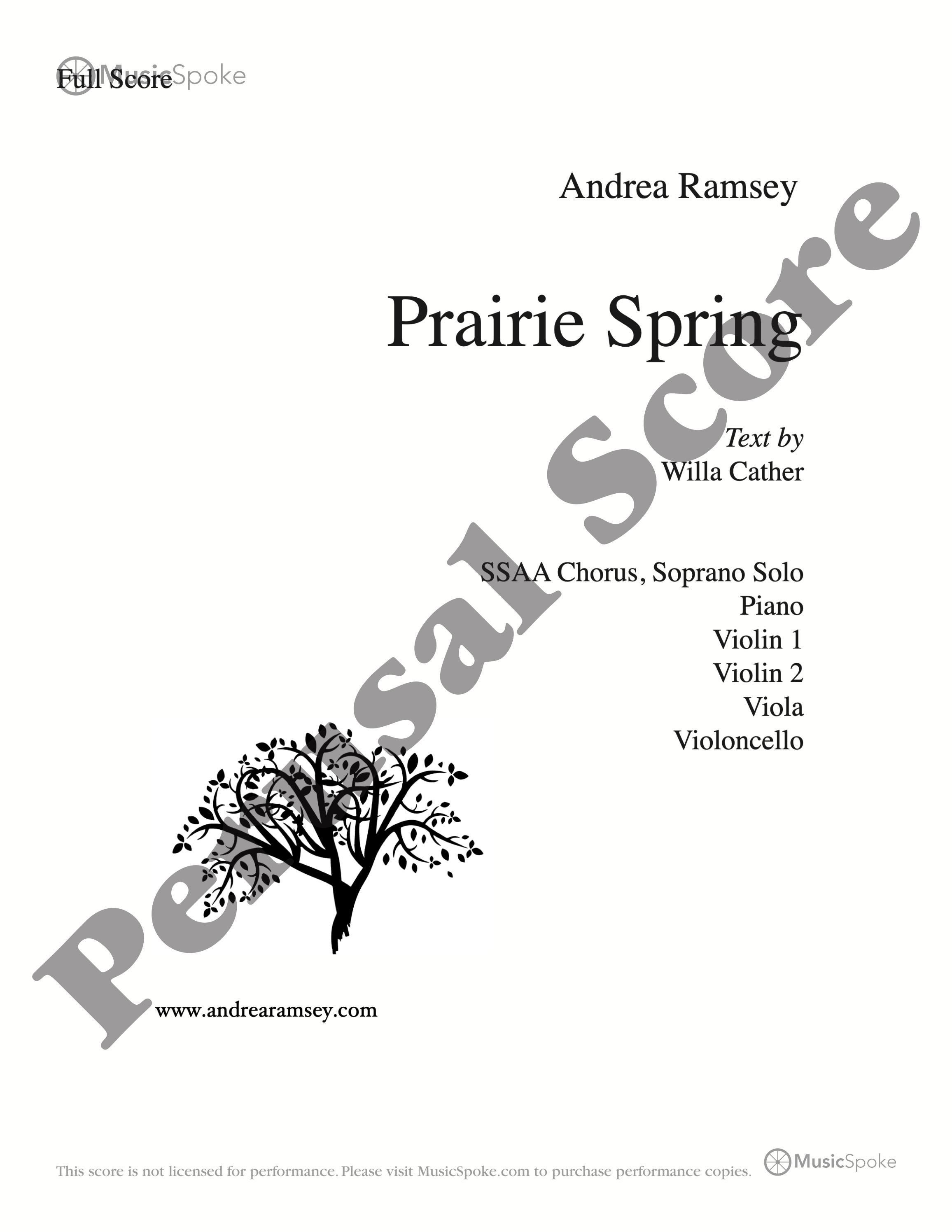 Prairie Spring | Full Score | Andrea Ramsey | MusicSpoke by MusicSpoke ...