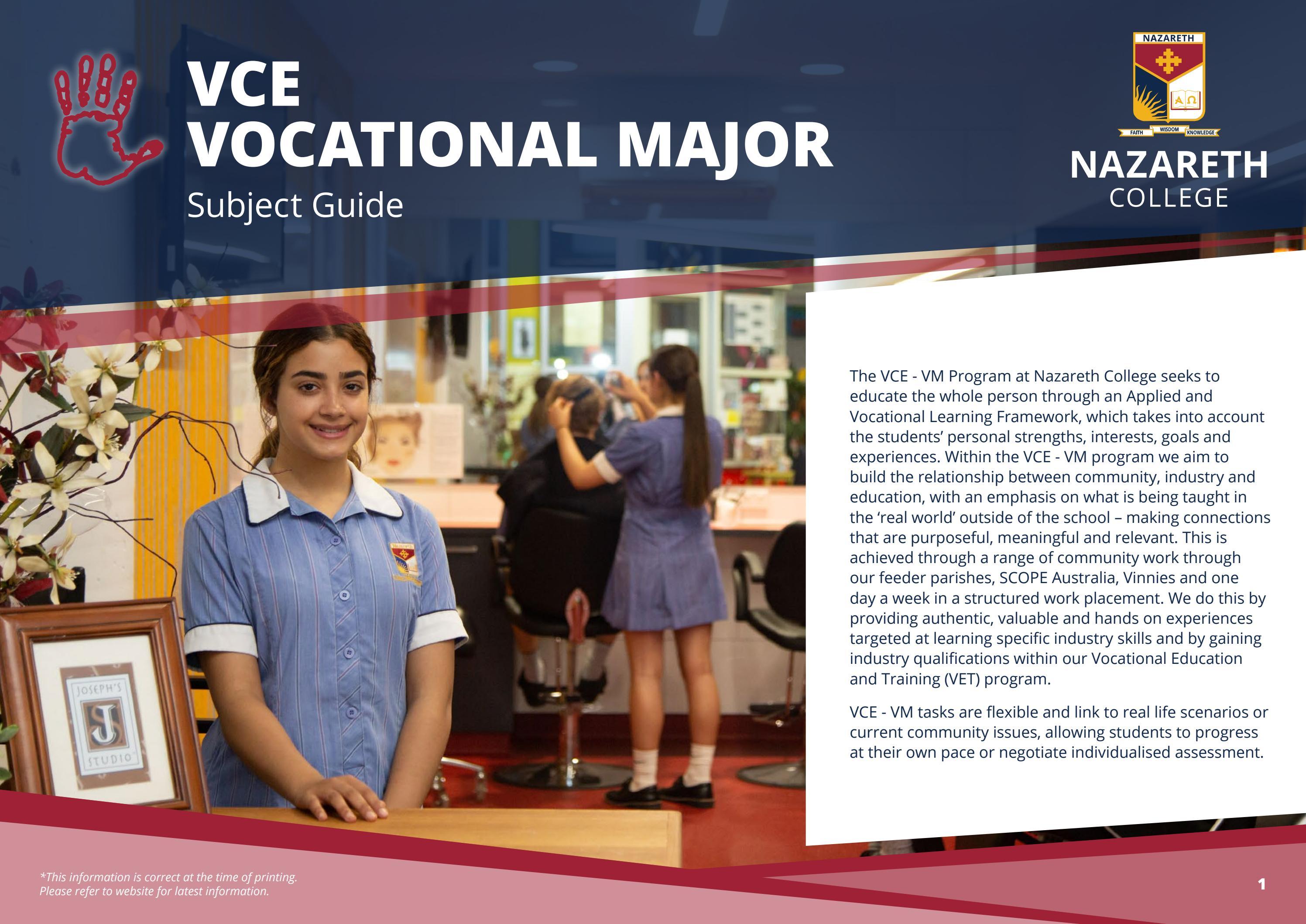 Nazareth College VCE Vocational Major 2023 By Nazarethcollege Issuu Nazareth College VCE Vocational Major 2023 By Nazarethcollege Issuu