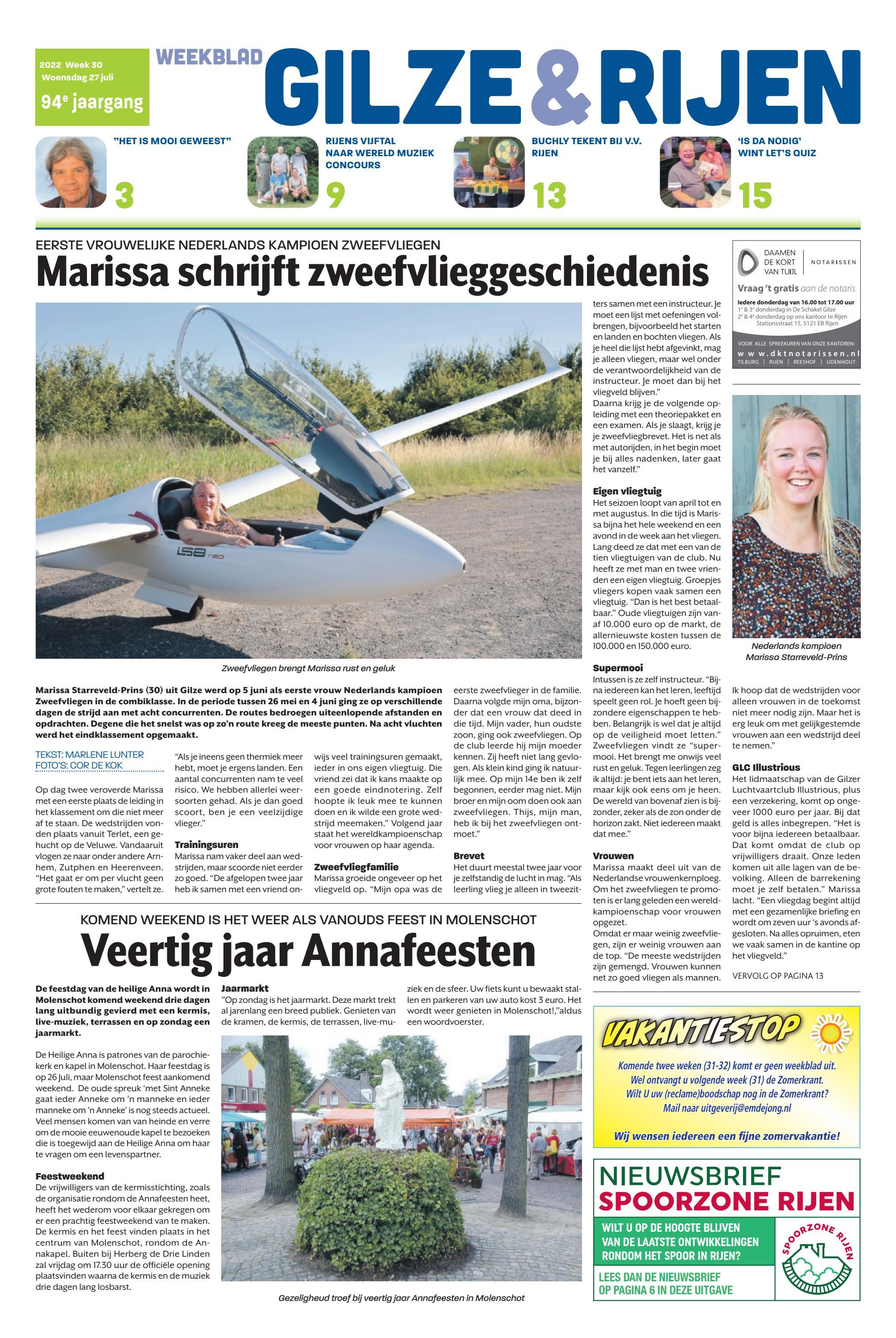 Weekblad Gilze en Rijen 27-07-2022 by Uitgeverij Em de Jong - Issuu