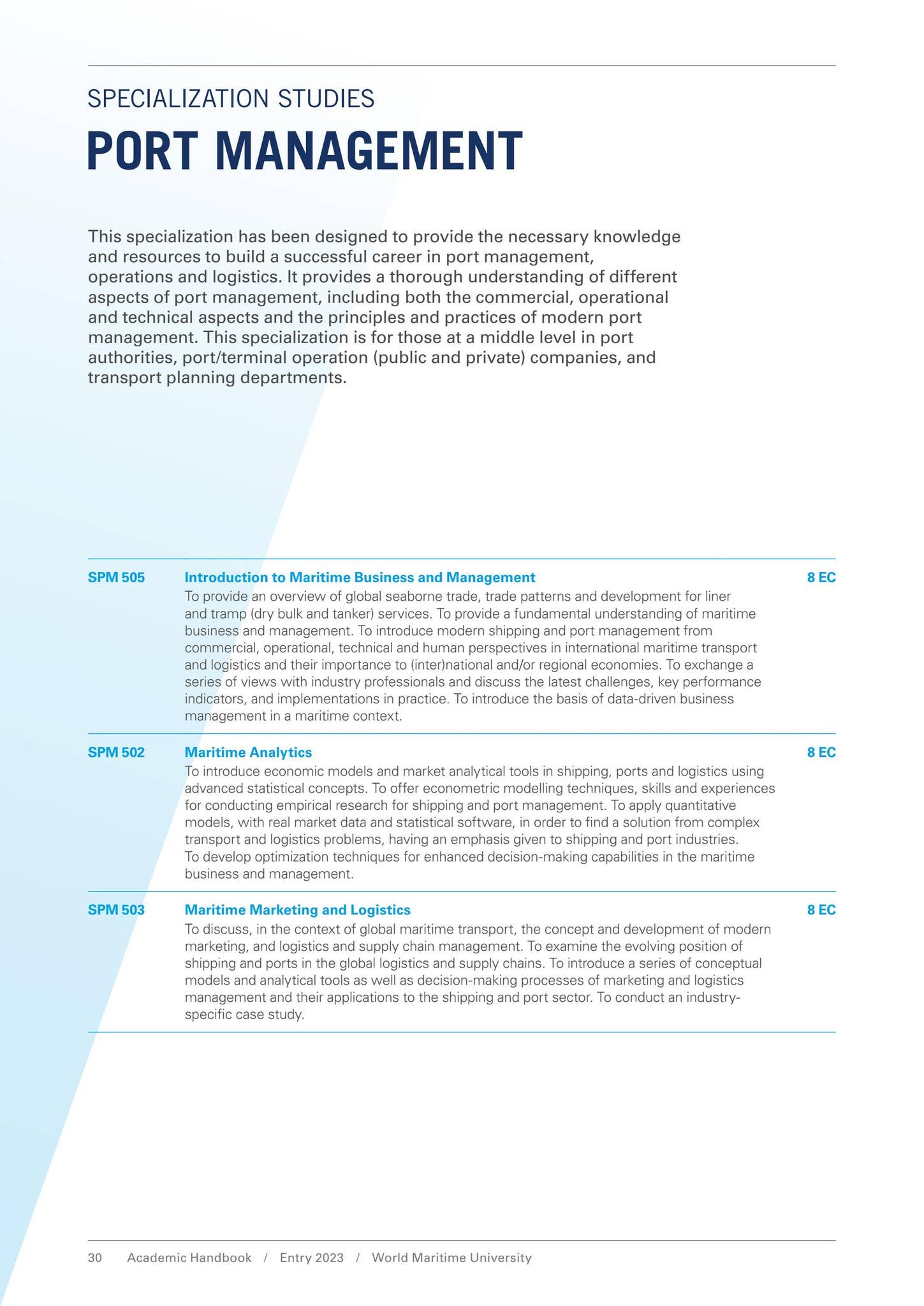 WMU Academic Handbook Entry 2023 by World Maritime University - Issuu
