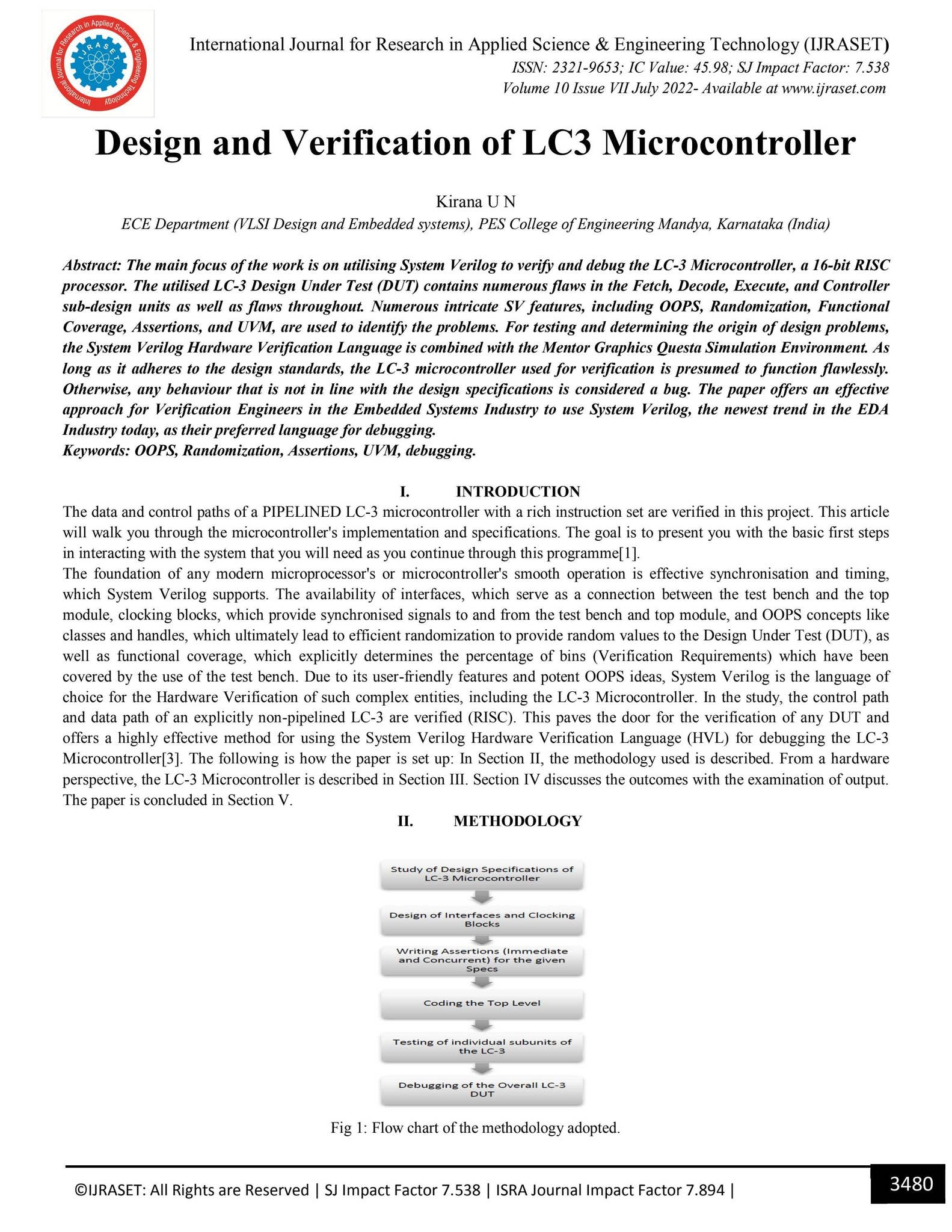Design and Verification of LC3 Microcontroller by IJRASET - Issuu