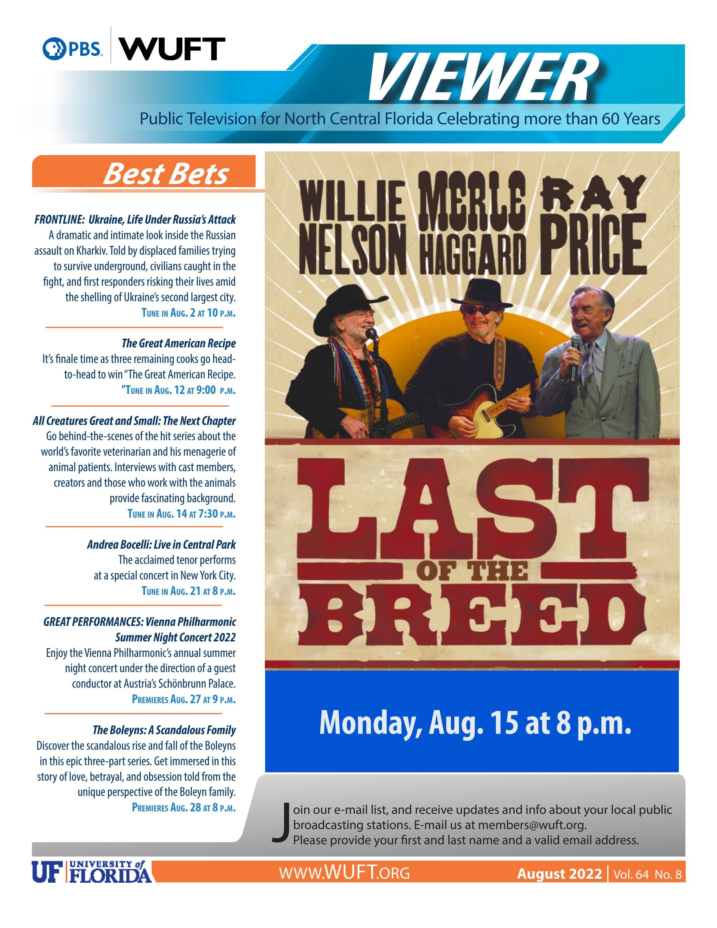 WUFT TV Viewer Guide - August 2022 by UF CJC - Issuu