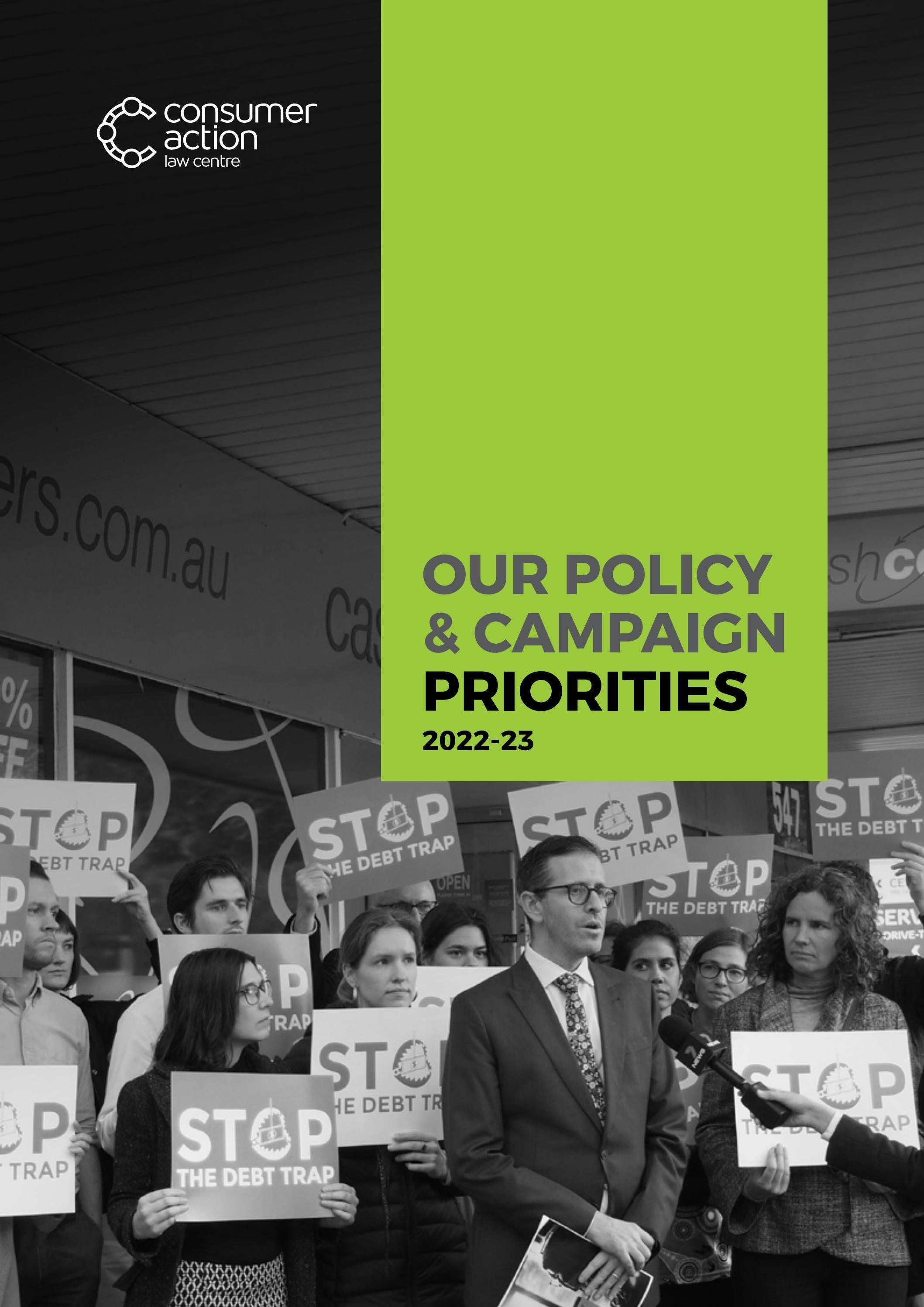 Consumer Action Law centre: Our Policy & Campaign Priorities 2022-23 by ...