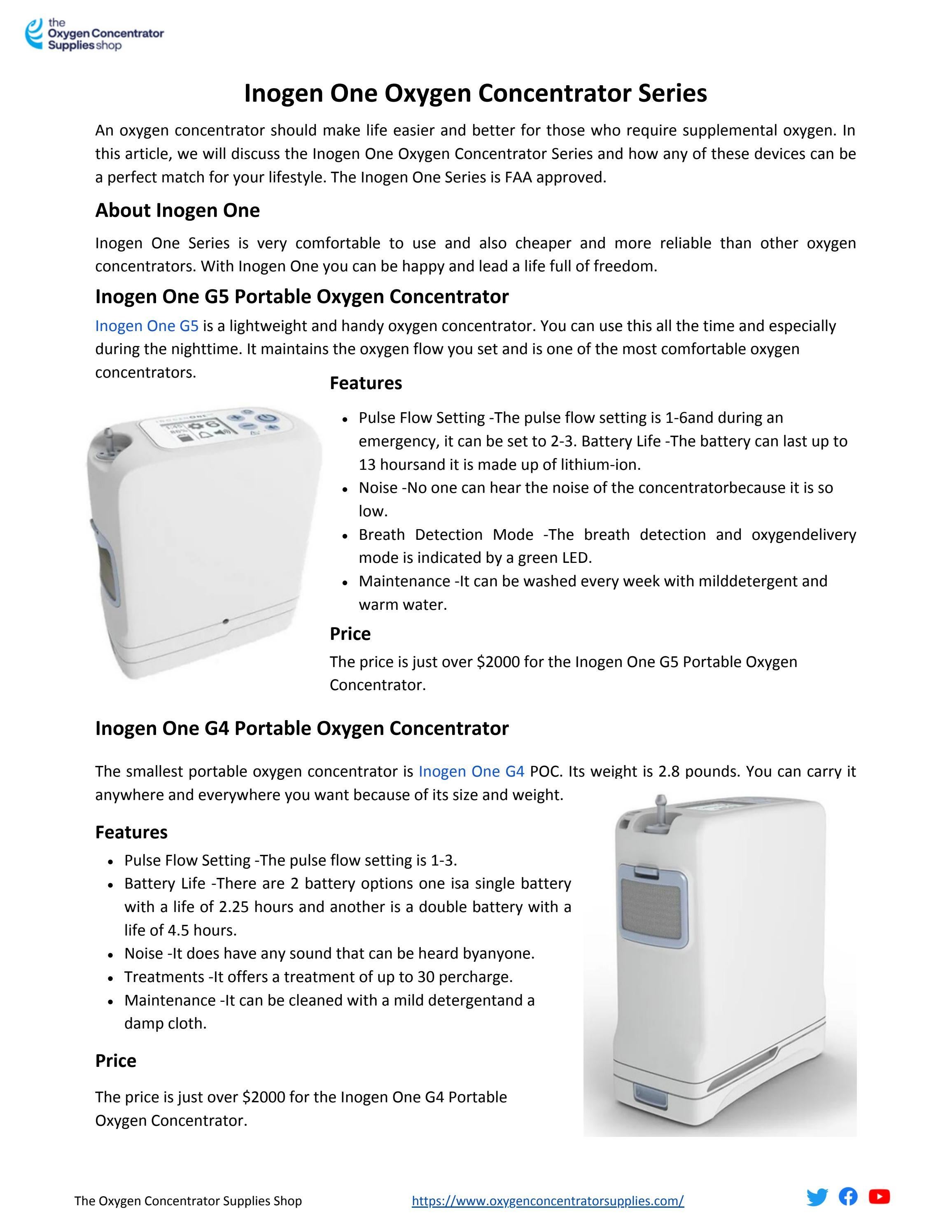 Inogen One Oxygen Concentrator Series by nelson0807 - Issuu