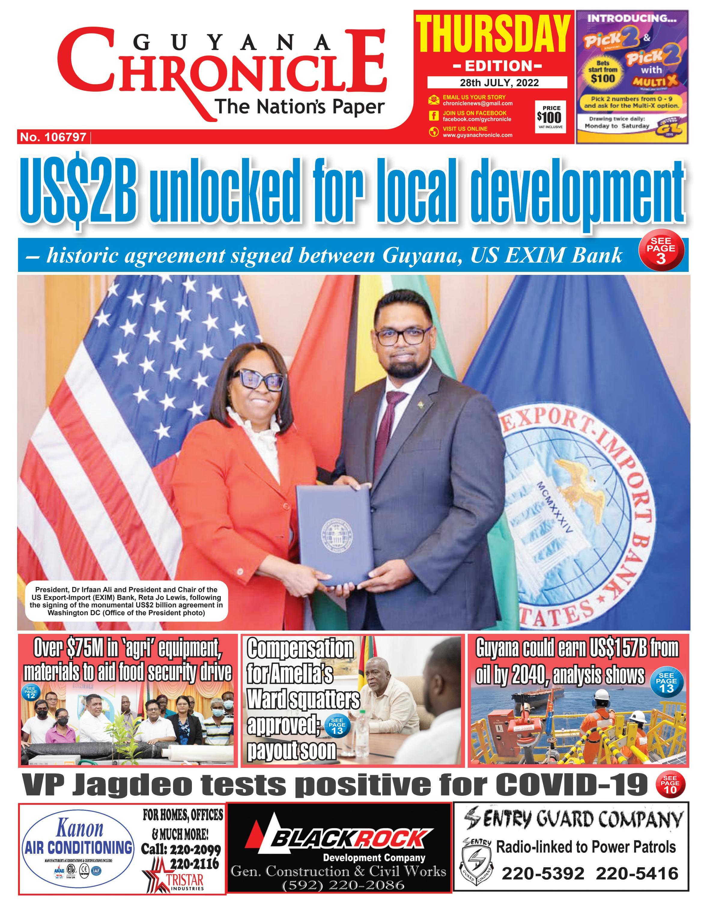Guyana Chronicle E-Paper 28-07-2022 by Guyana Chronicle - Issuu