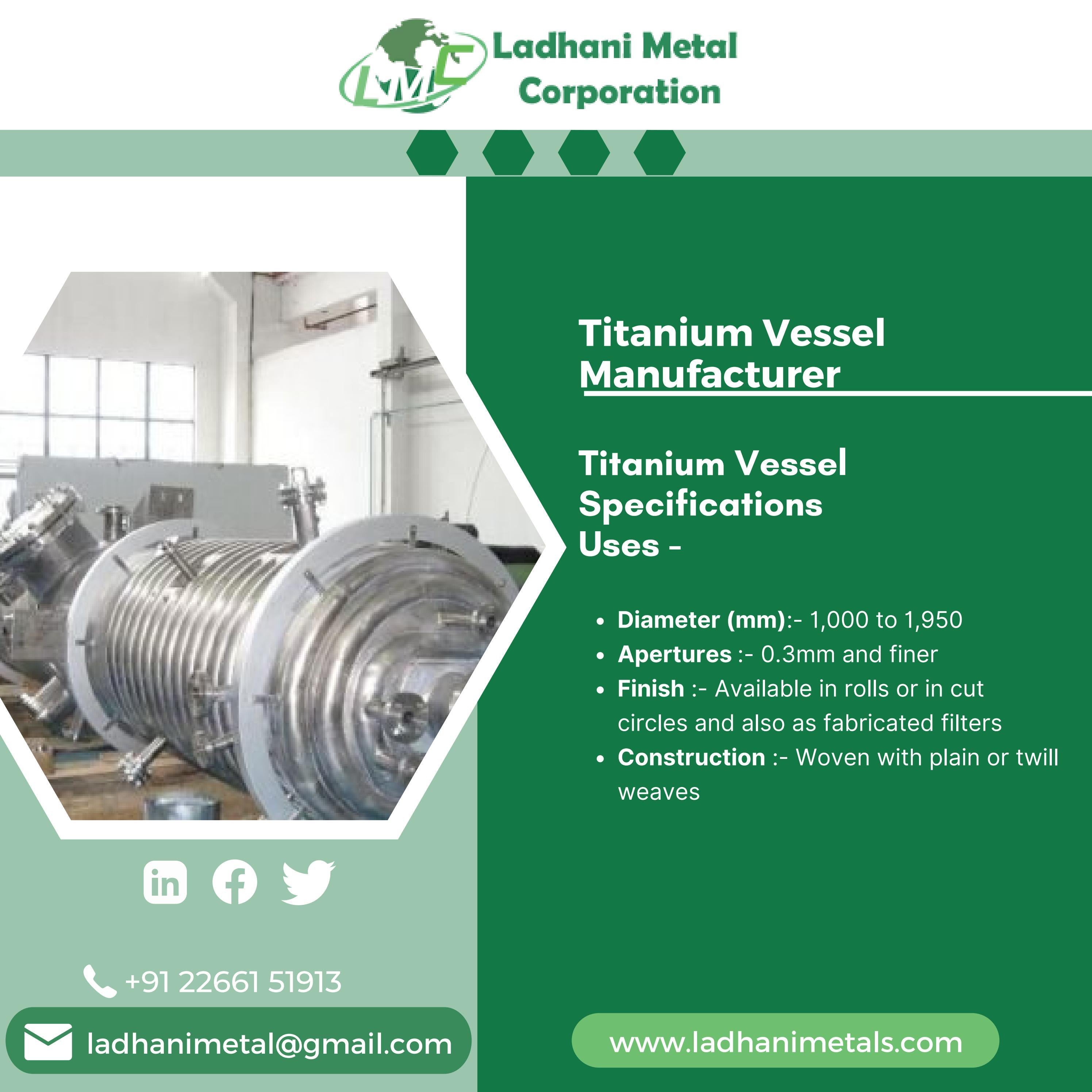 Titanium Vessel Manufacturer | Titanium Tank Manufacturer | Titanium ...