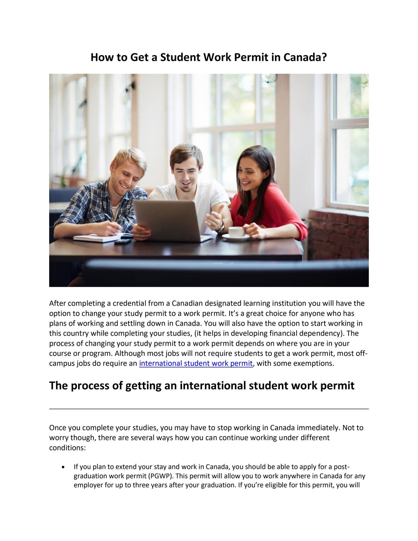 How to Get a Student Work Permit in Canada? (PDF) by Star Immigration ...