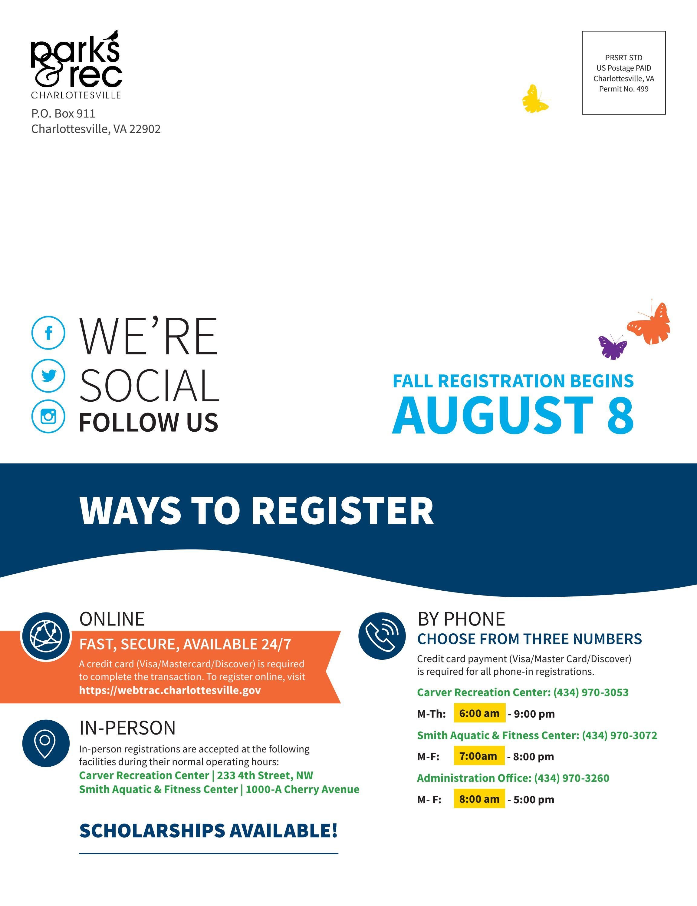 2022 Fall Program Guide by Charlottesville Parks & Recreation - Issuu