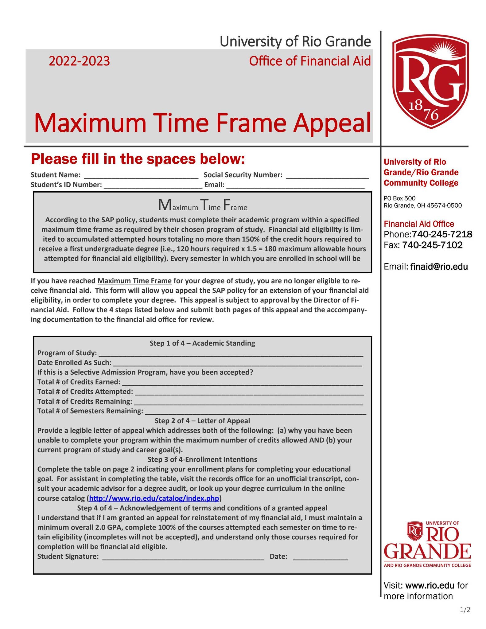 Maximum Time Frame Appeal form by uriogrande - Issuu