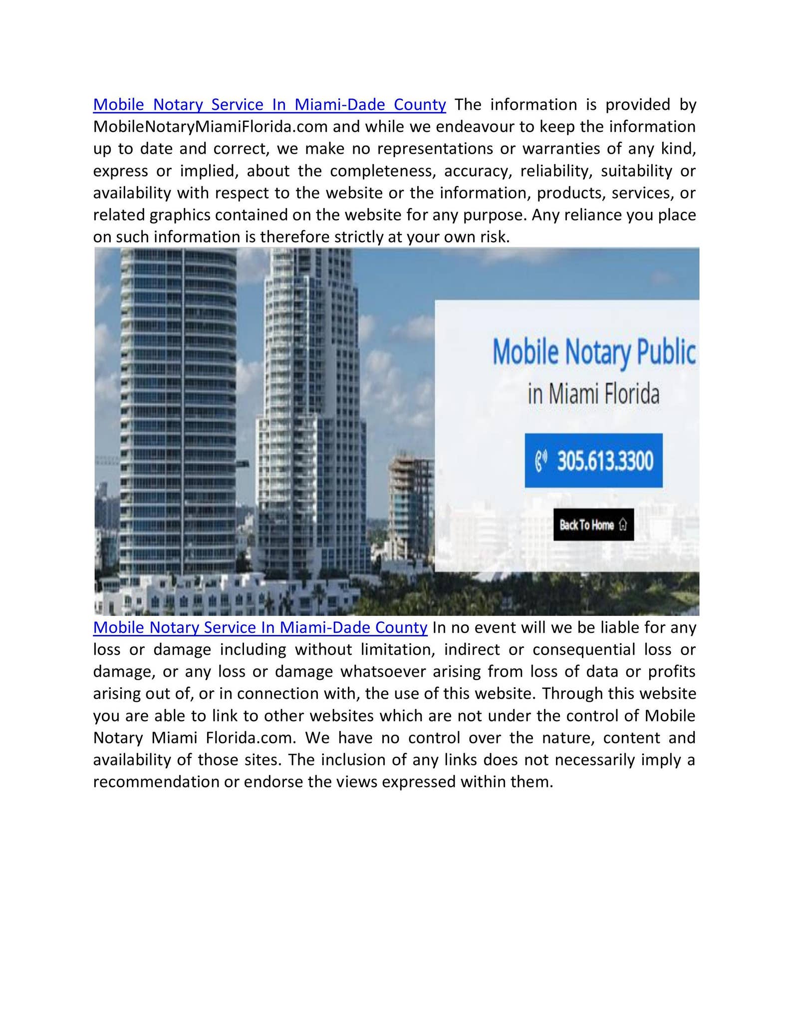 Mobile Notary Service In Miami-Dade County by taylor dan - Issuu
