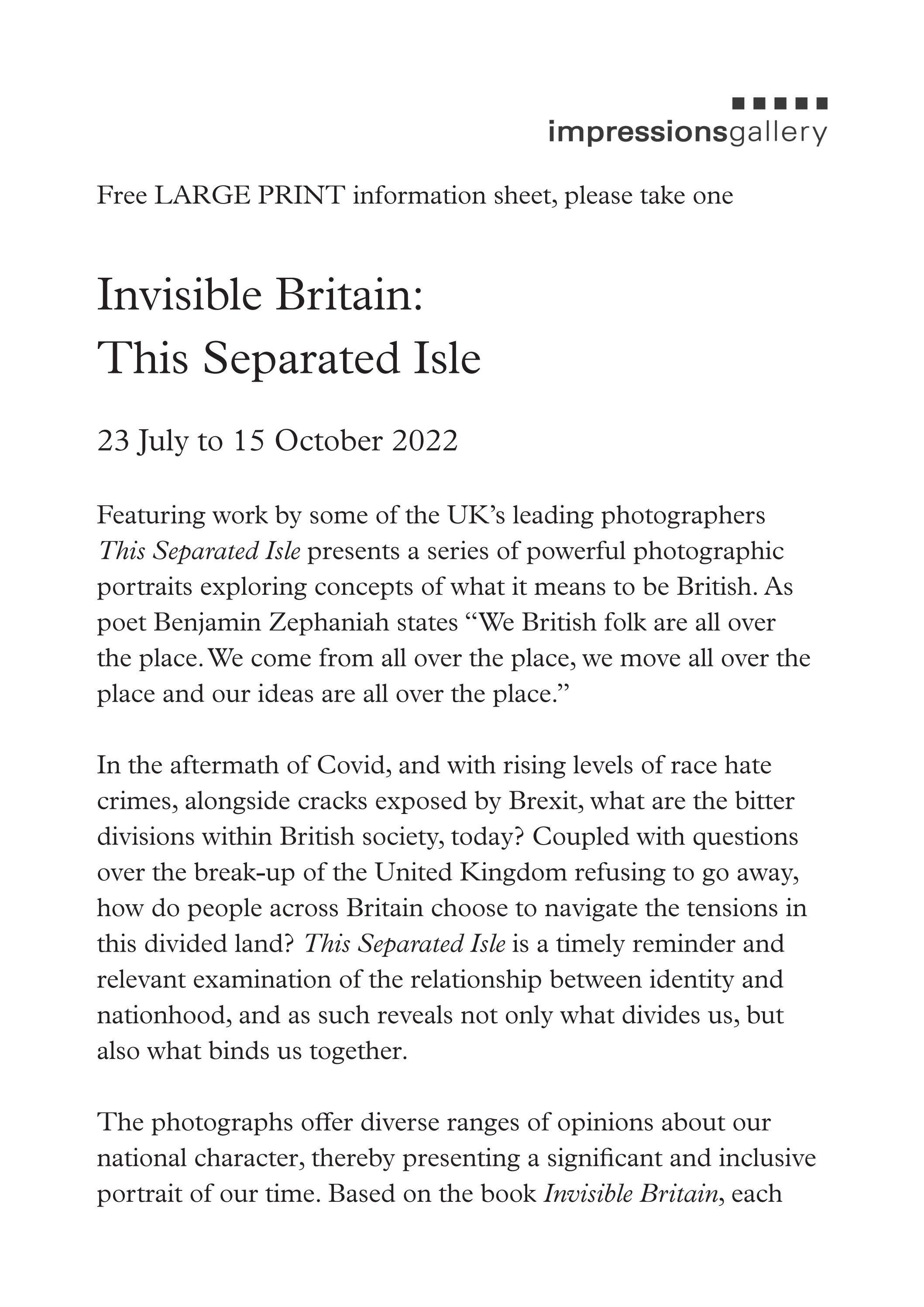 Free LARGE PRINT information sheet by PDF Uploads - Issuu