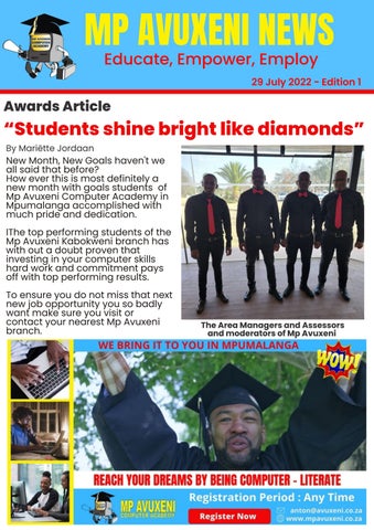 MP AVUXENI NEWS - 29 JULY 2022 by mpavuxeni - Issuu