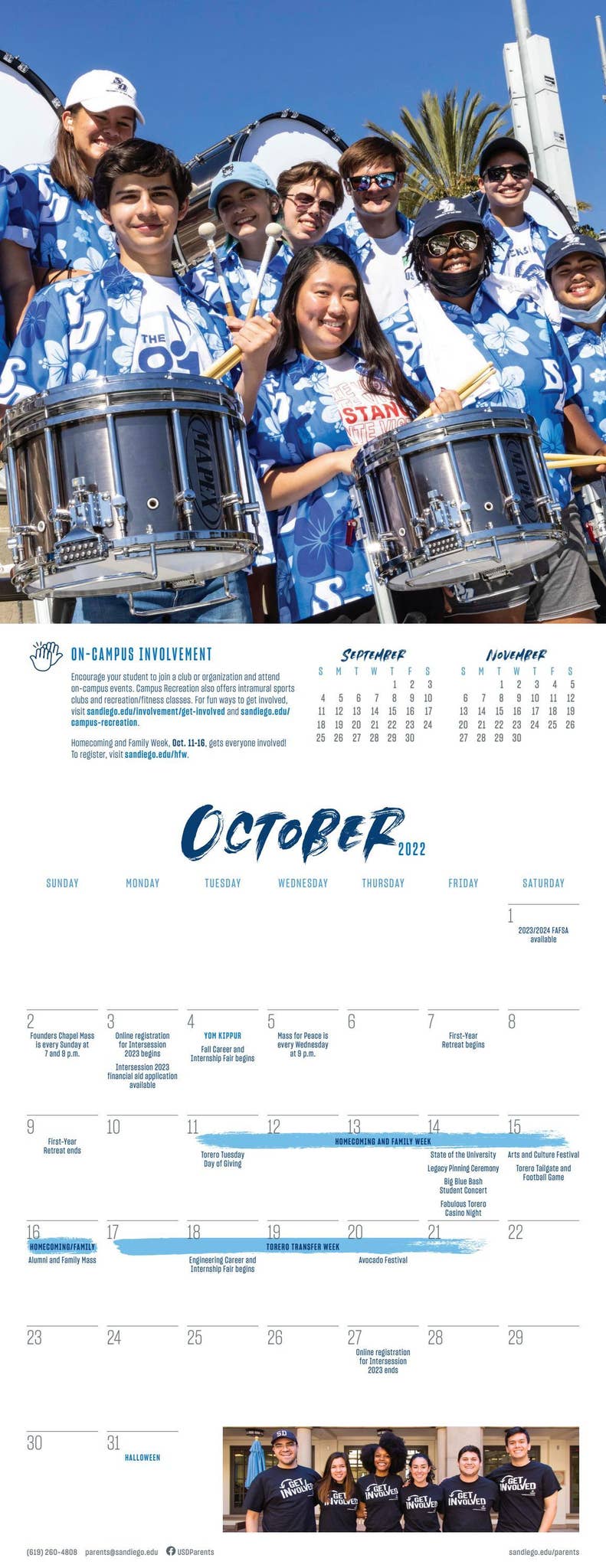 University of San Diego Torero Family Calendar 2022-23 by University of ...