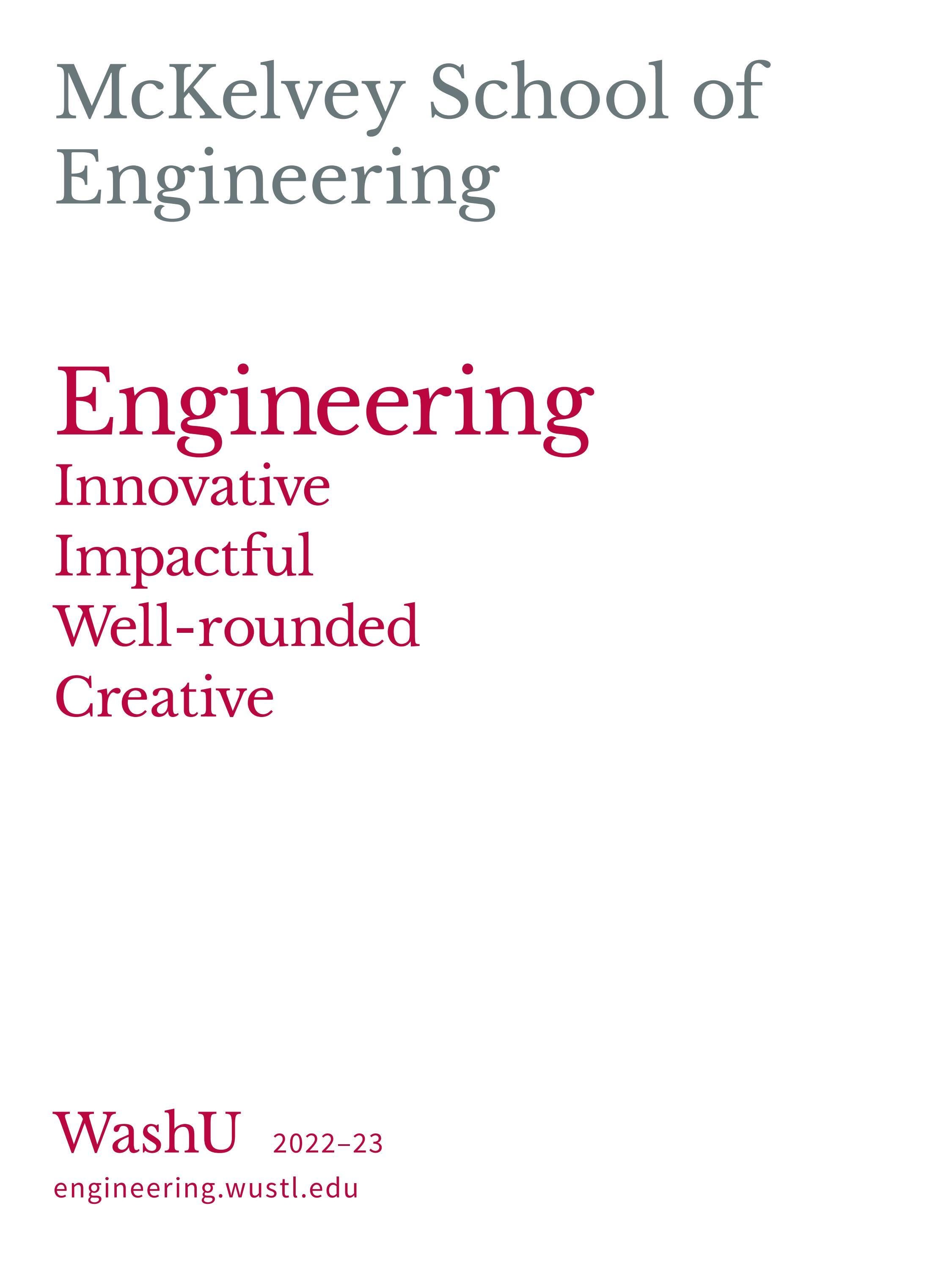 McKelvey School of Engineering 2022-23 by Washington University Office ...
