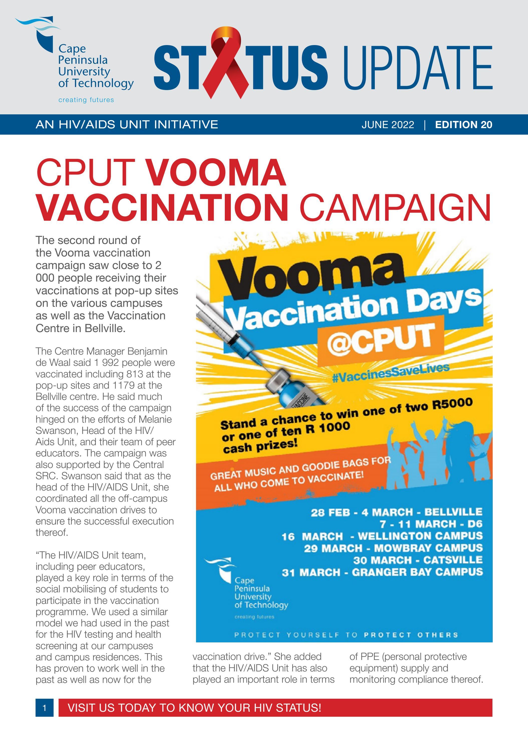 CPUT Status Newsletter Edition 20 by Cape Peninsula University of ...