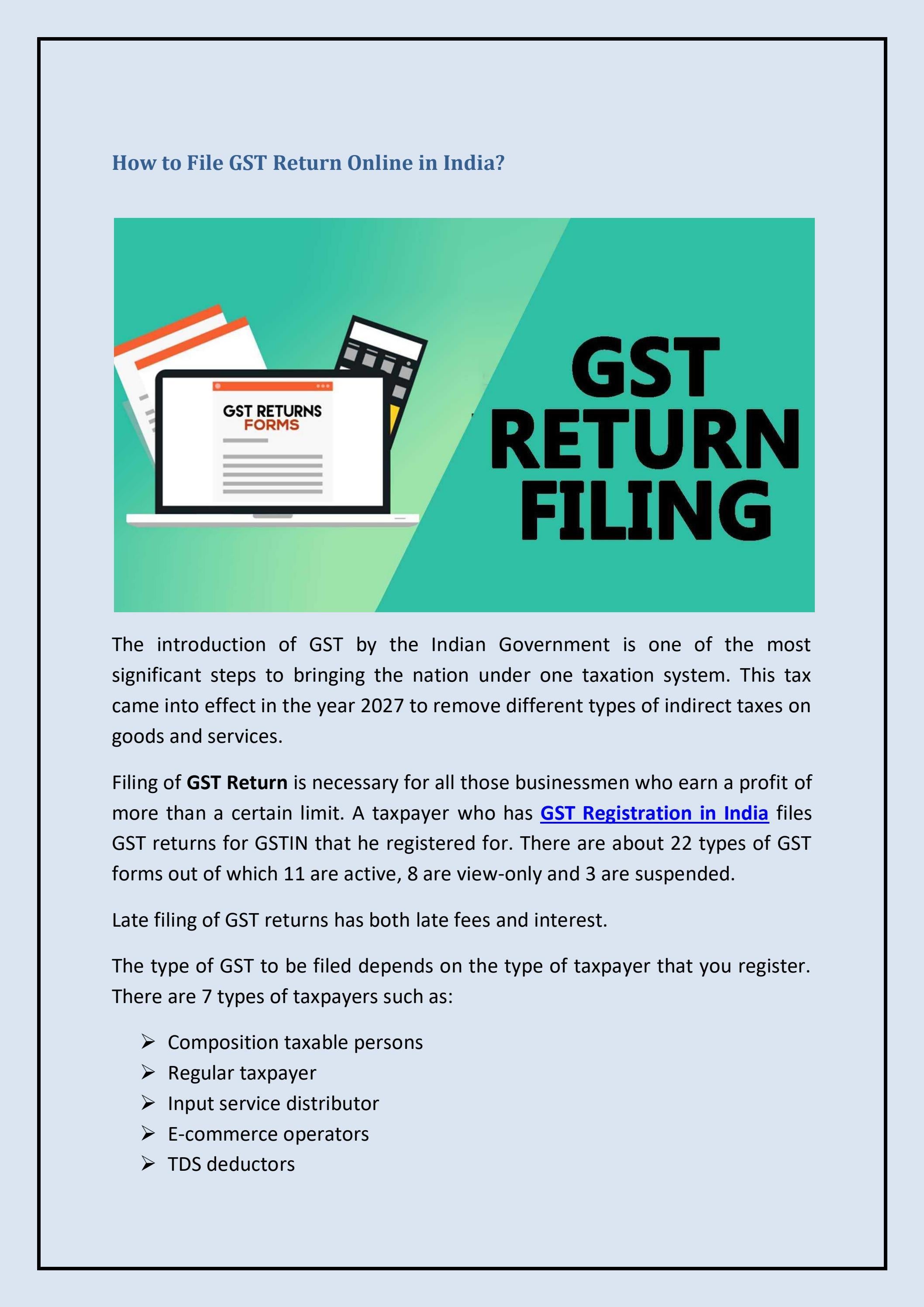 How to File GST Return Online in India? by expertbells - Issuu