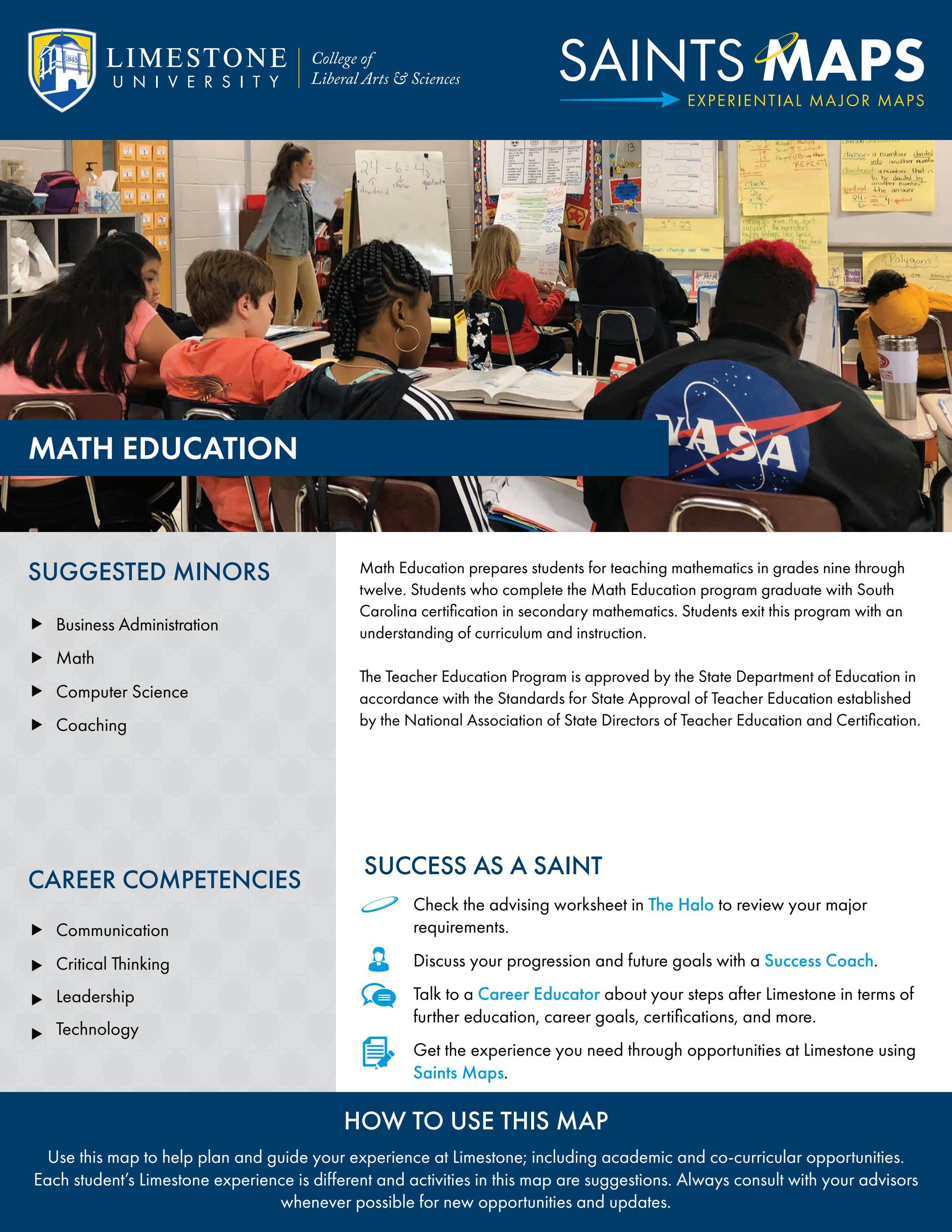 Saints Maps - Math Education by Limestone University - Issuu