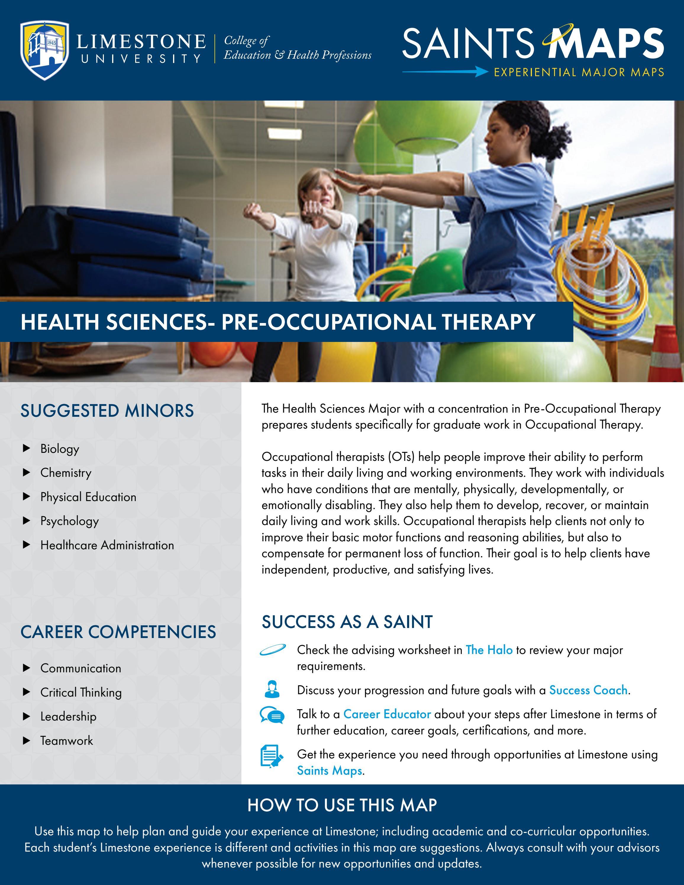 Saints Maps - Health Sciences/Pre-Occupational Therapy by Limestone ...