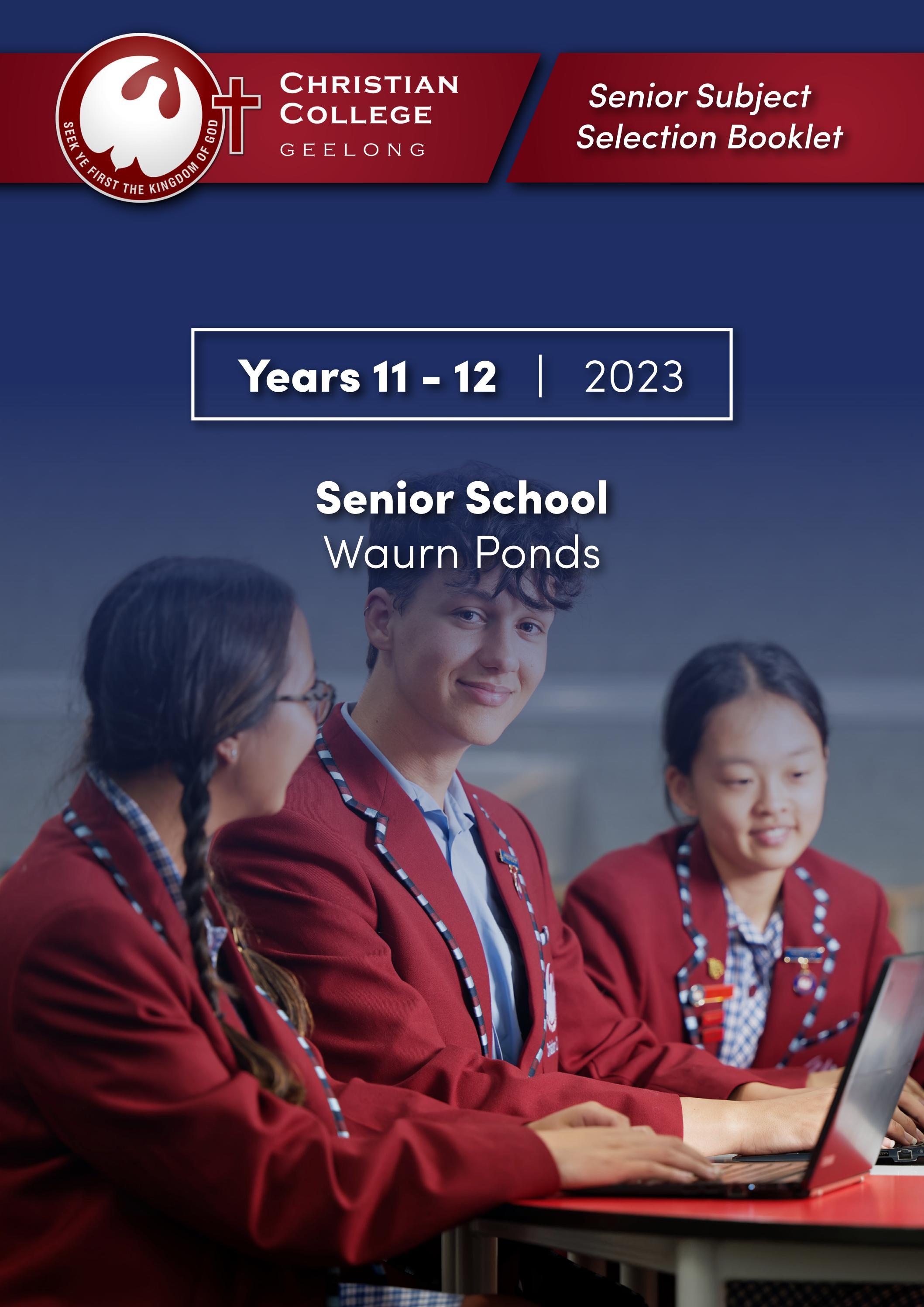 2023 Senior Subject Selection Booklet by Christian College Geelong - Issuu