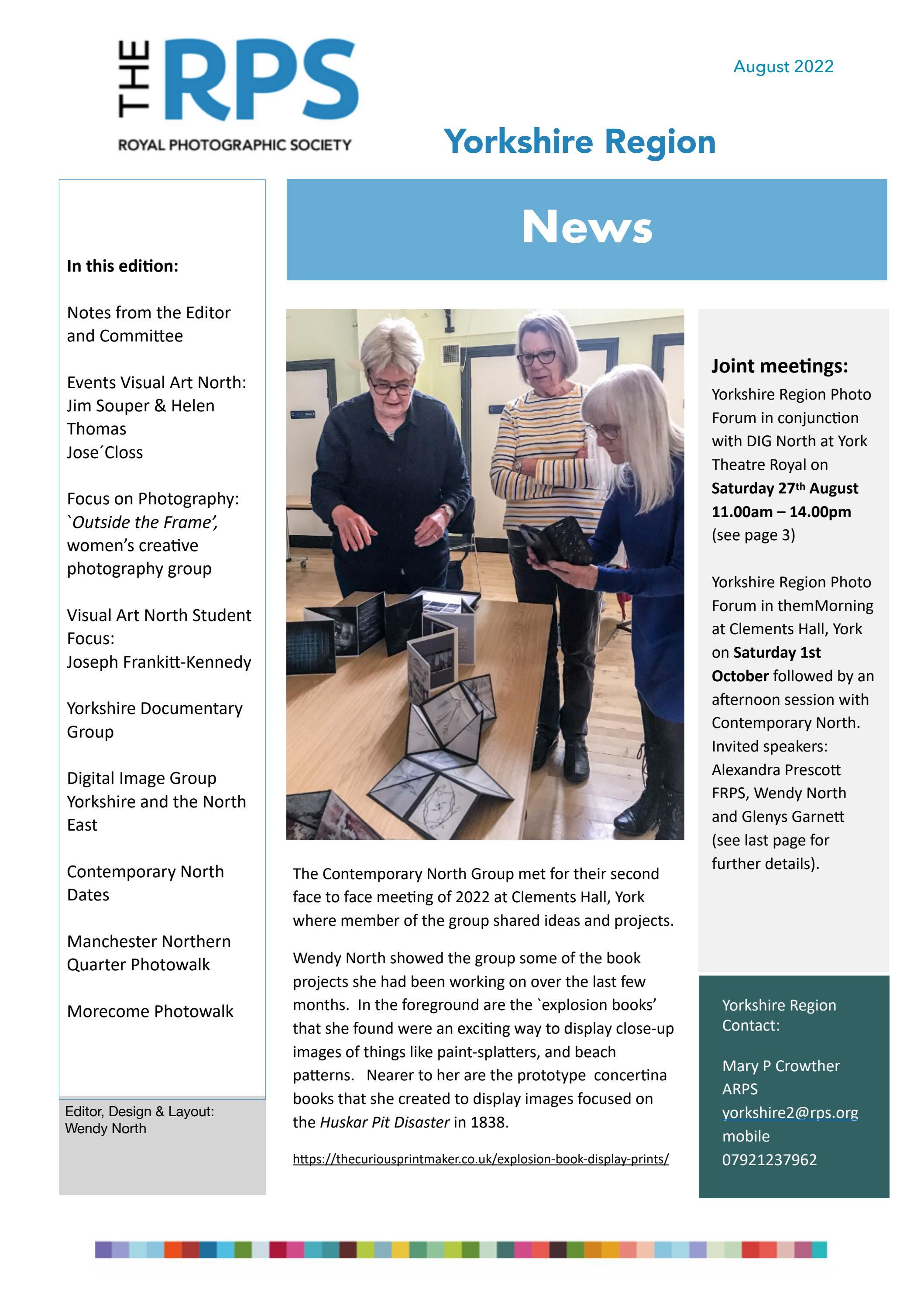 RPS Yorkshire Region News August 2022 by Royal Photographic Society - Issuu