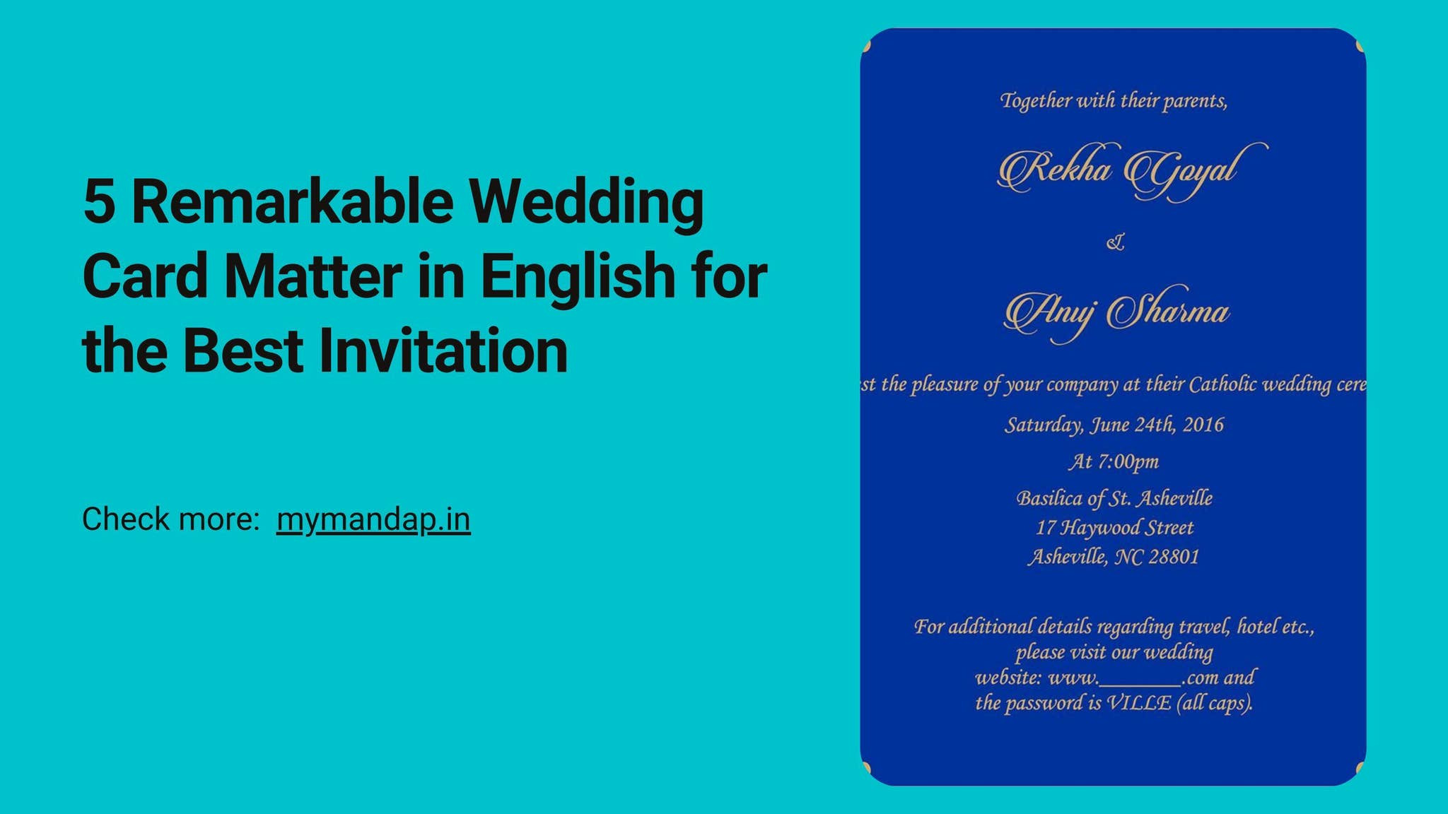 5 Remarkable Wedding Card Matter in English for the Best Invitation by mymandap1 Issuu