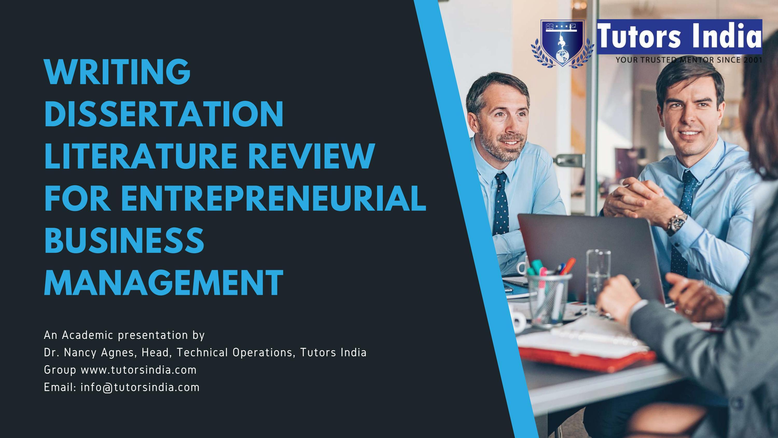 Writing Dissertation Literature Review for Entrepreneurial Business ...