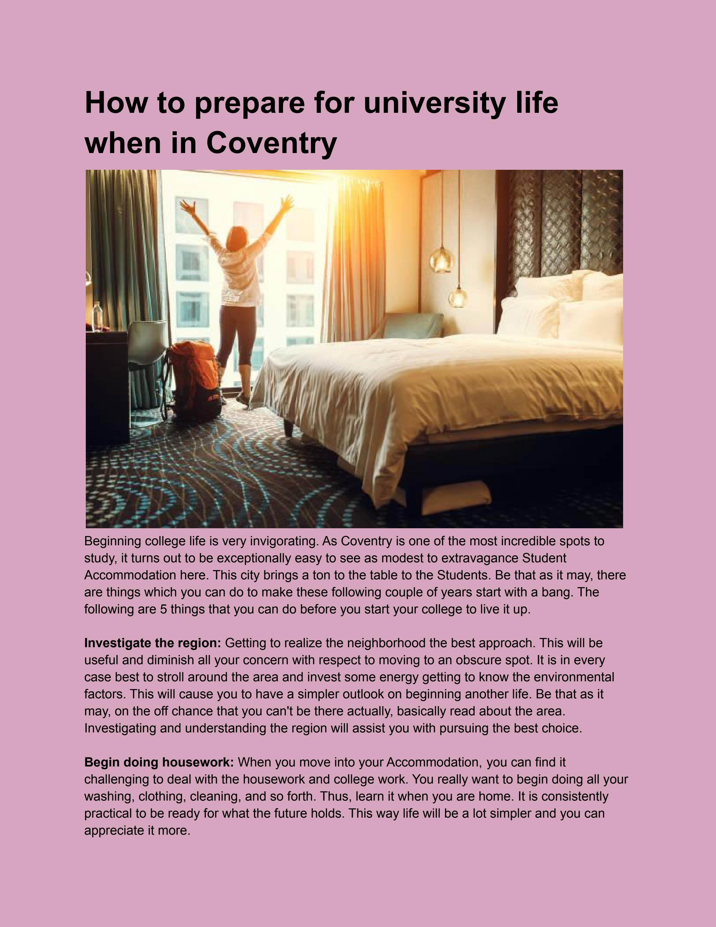 How to prepare for university life when in Coventry by alexwilliamson69 ...