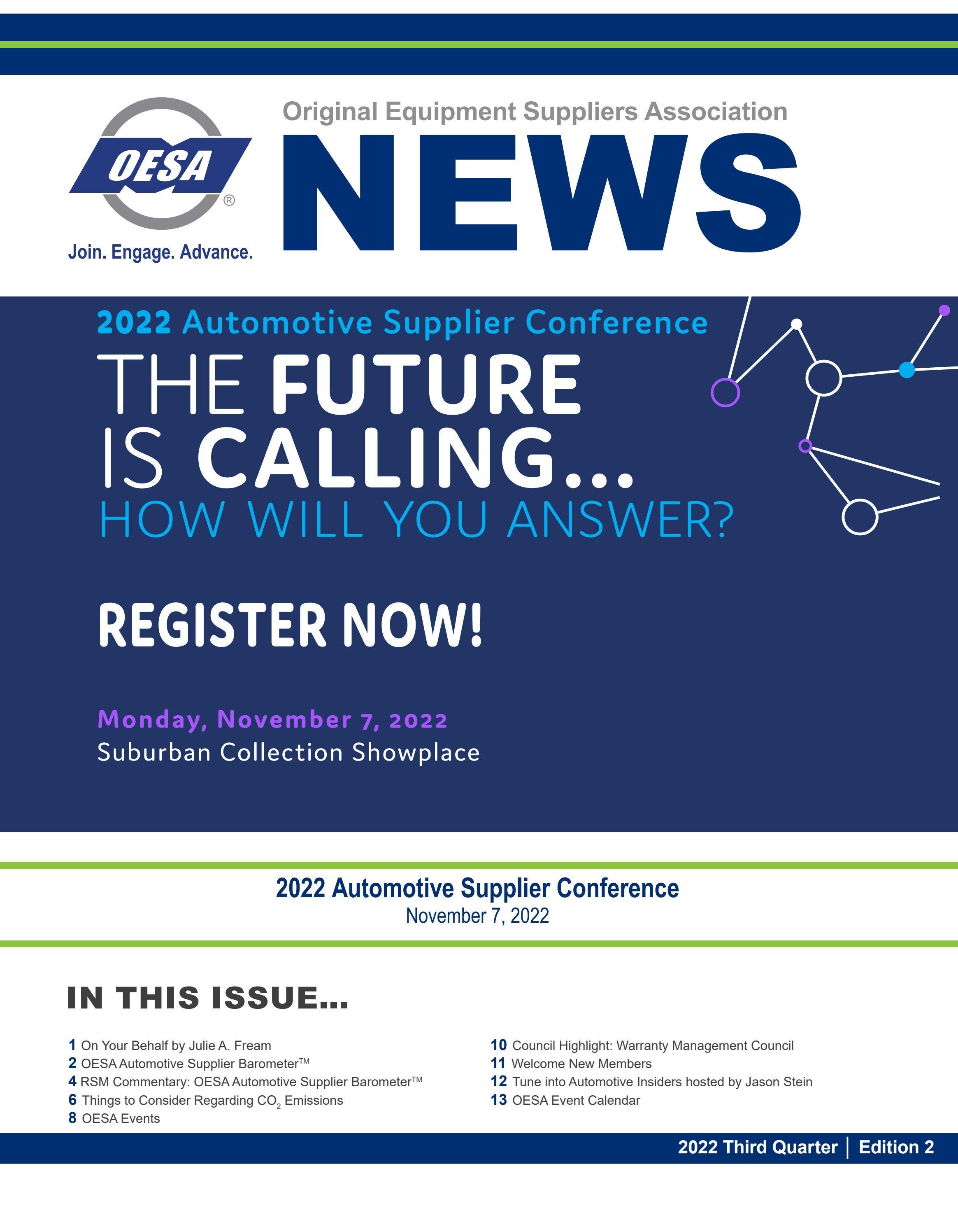 OESA News - Third Quarter - Second Edition by MEMA Original Equipment ...