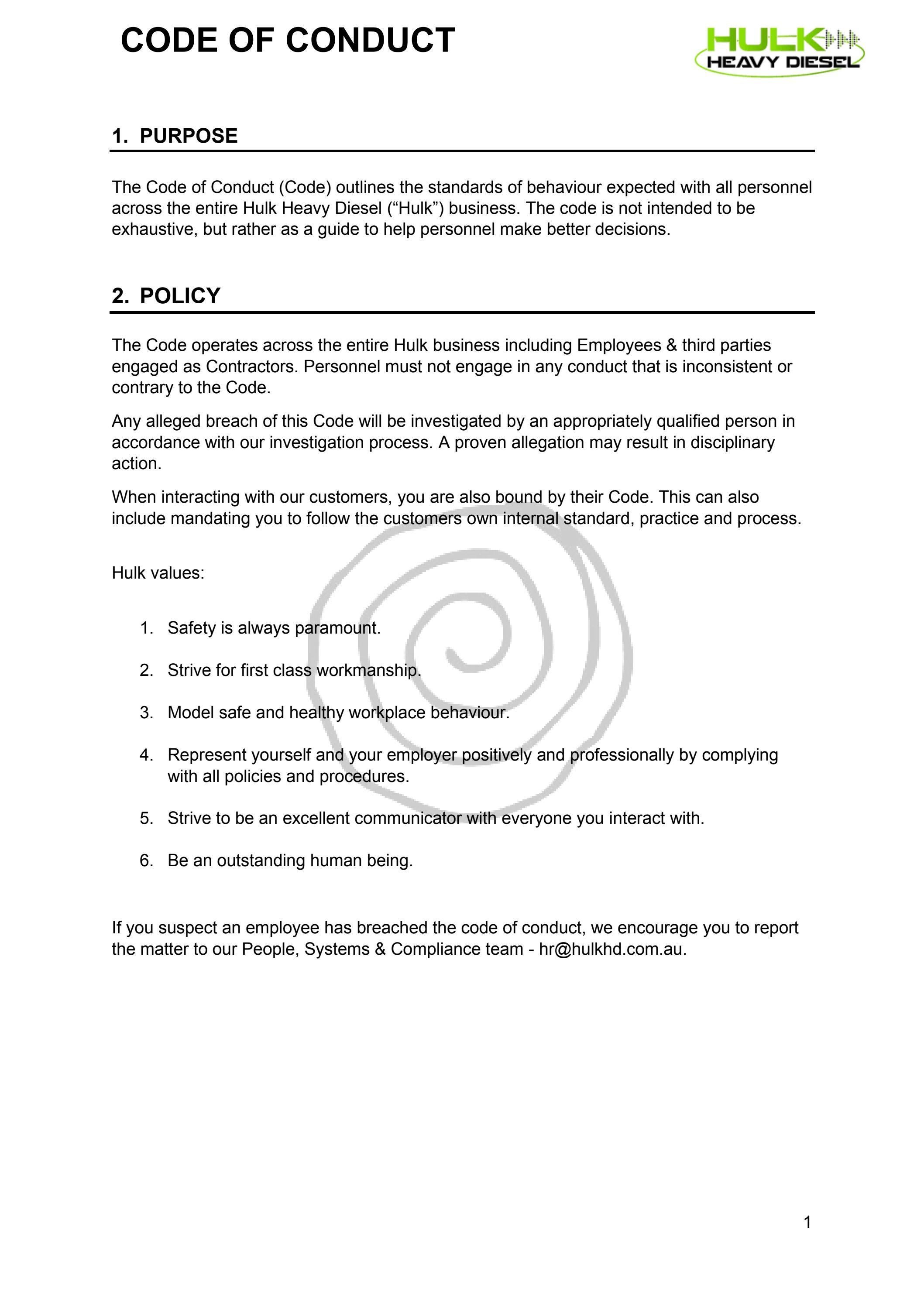 Code of conduct by hulkhd - Issuu