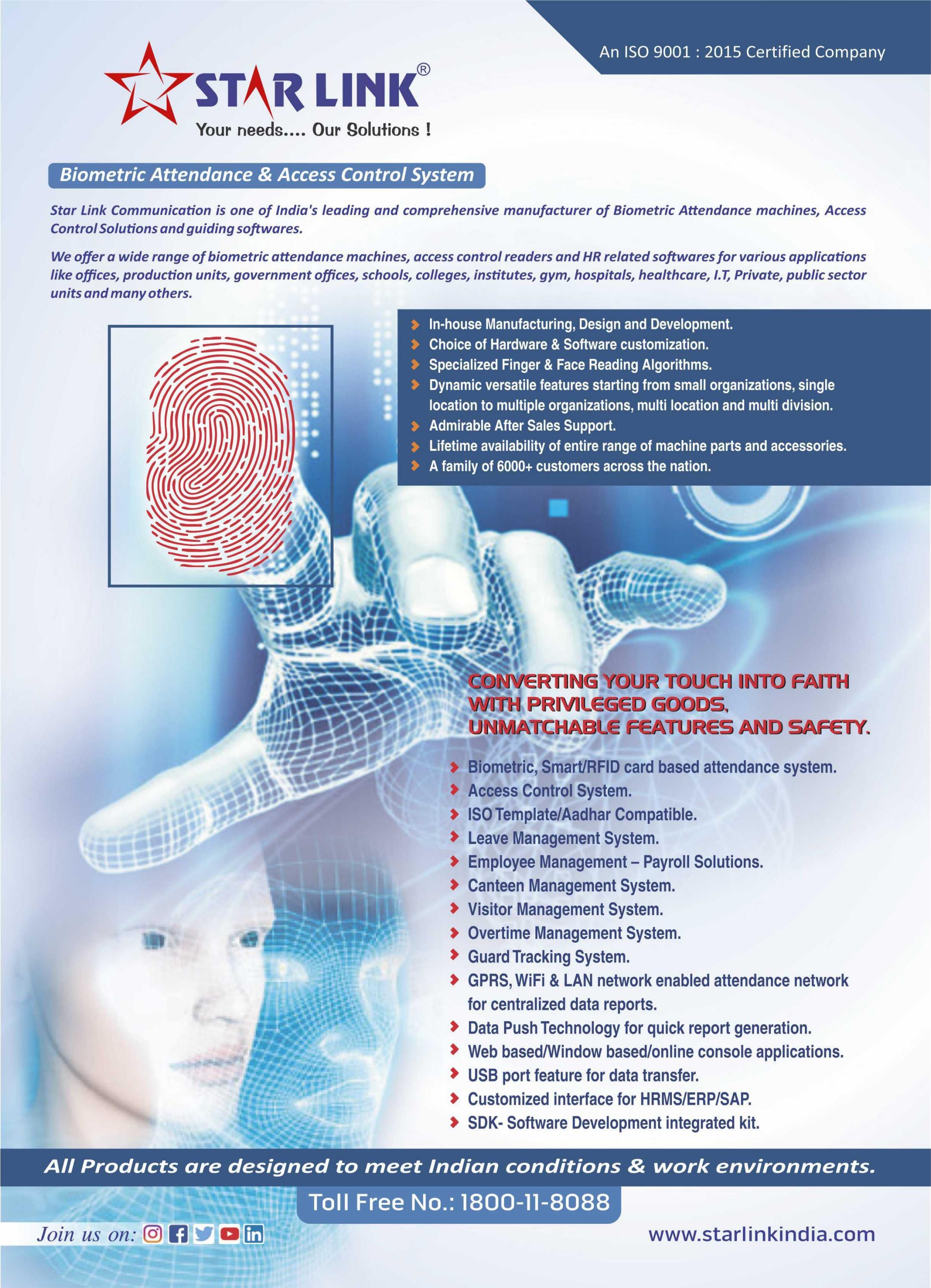 Biometric Attendance & Access Control by Star Link - Issuu