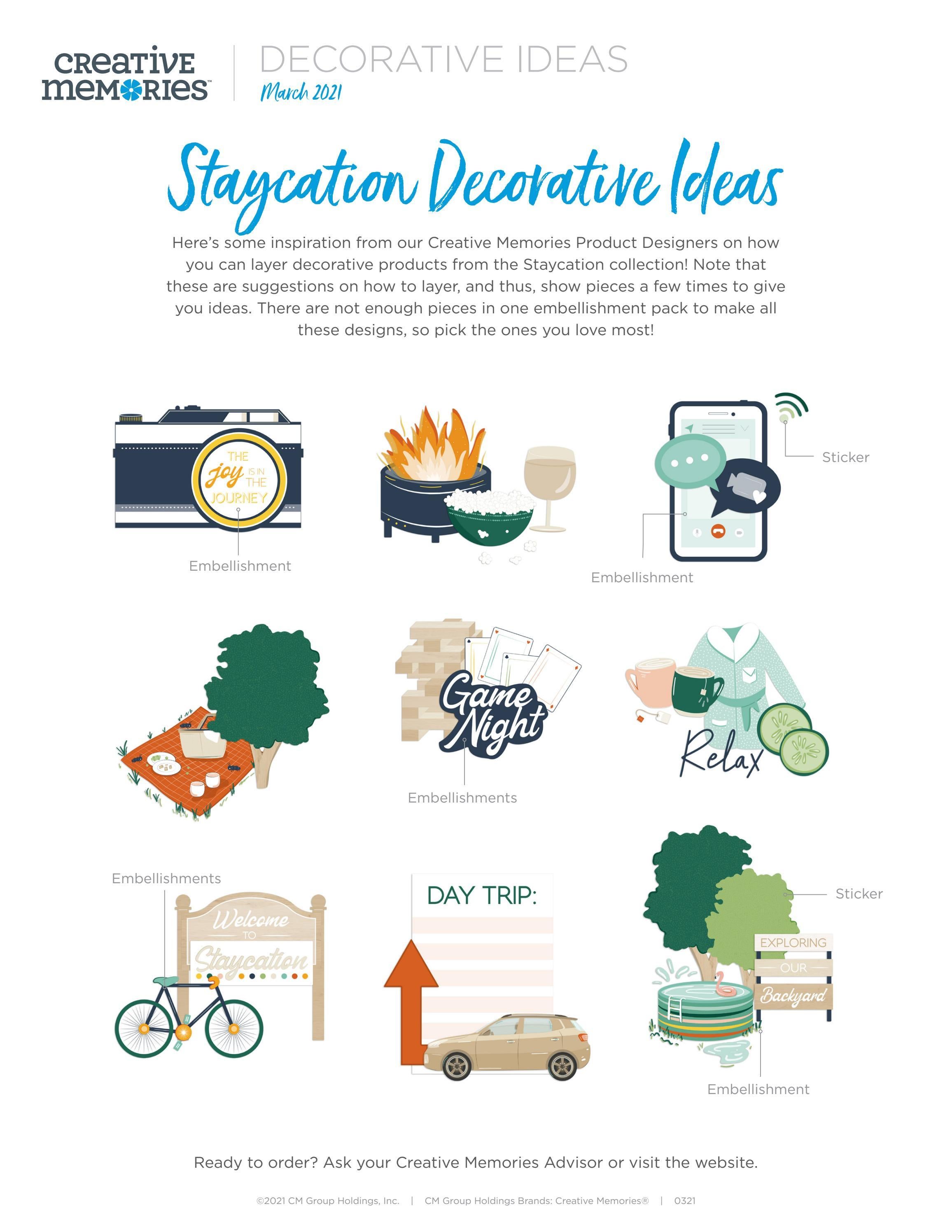 Staycation Decorative Ideas Flyer by Creative Memories - Issuu