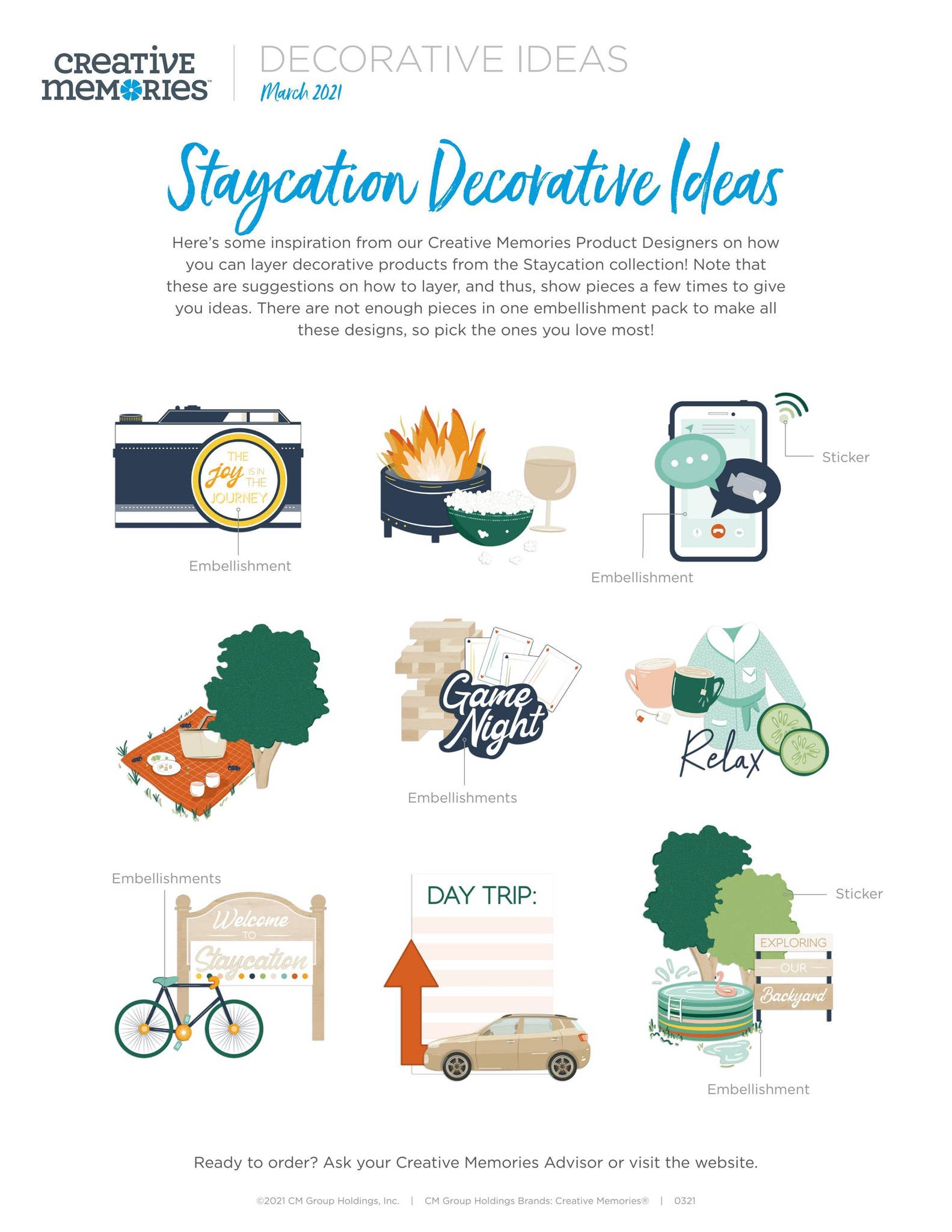 Staycation Decorative Ideas Flyer by Creative Memories - Issuu
