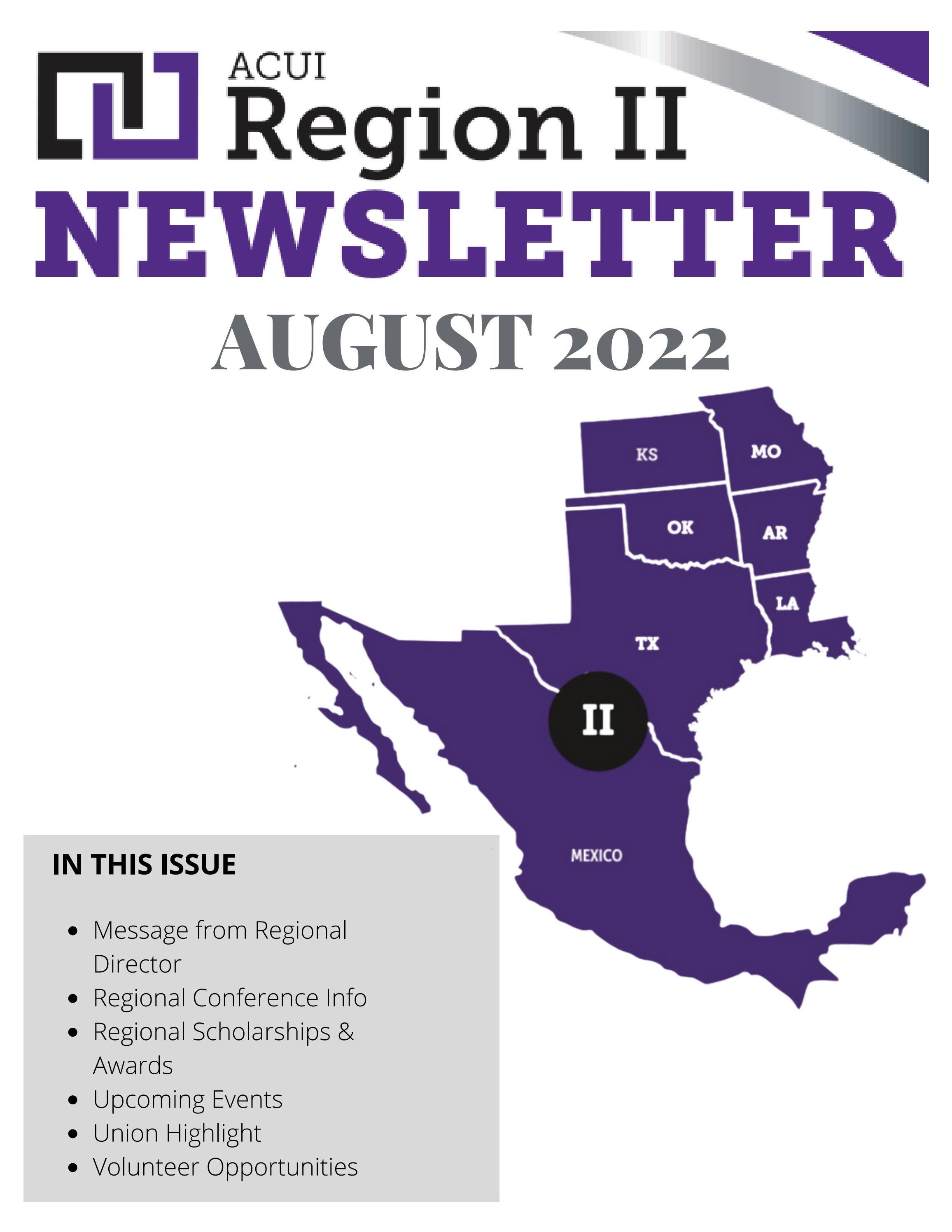 Region II Newsletter: August 2022 by ACUI - Issuu