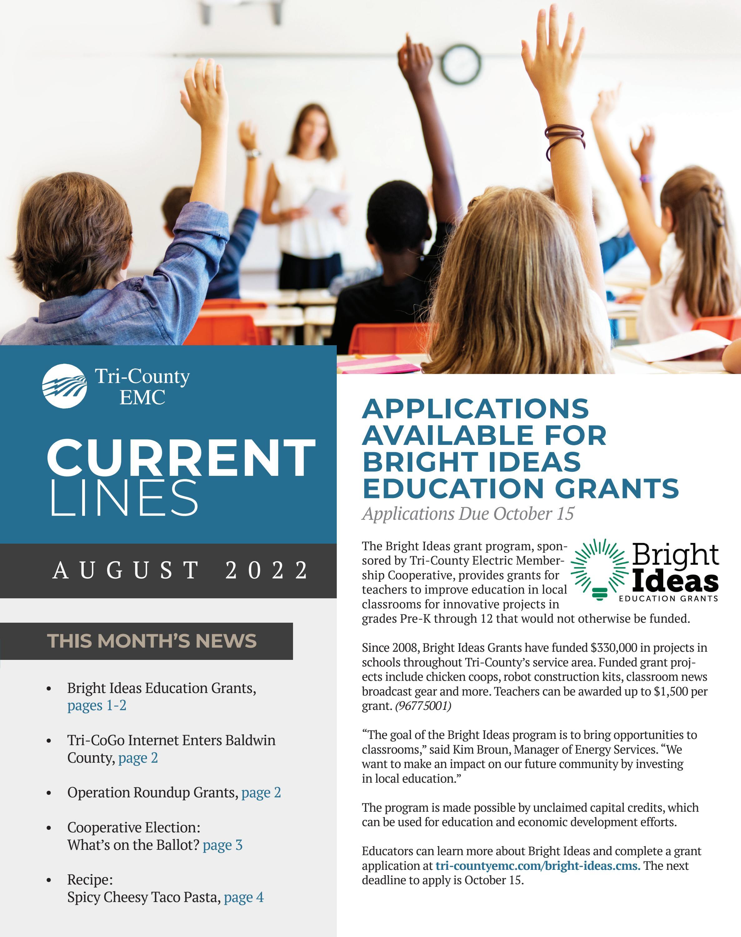 Current Lines - August 2022 by Tri-County EMC - Issuu