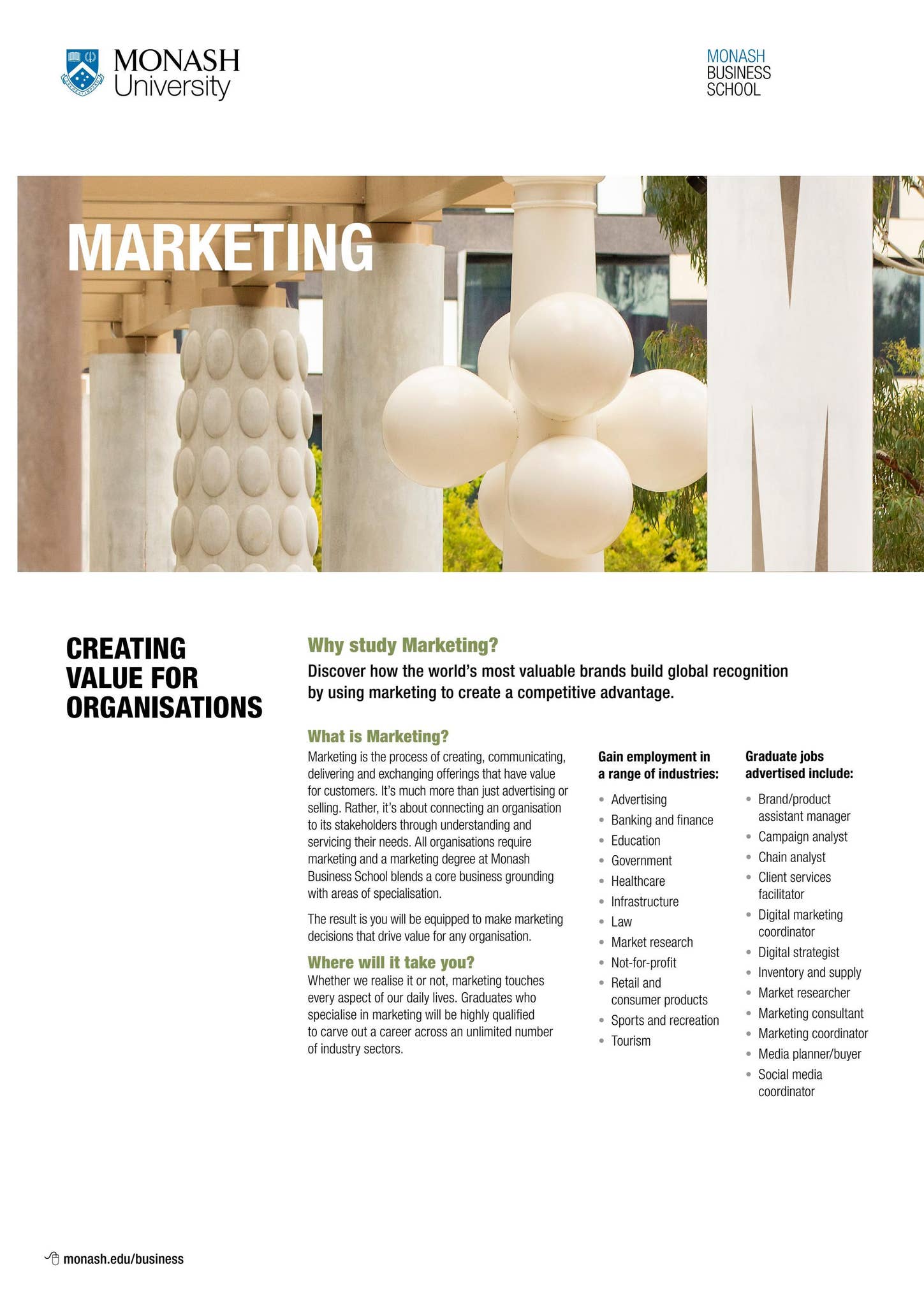 Marketing Study Area Flyer 22 by Monash Business School - Monash ...