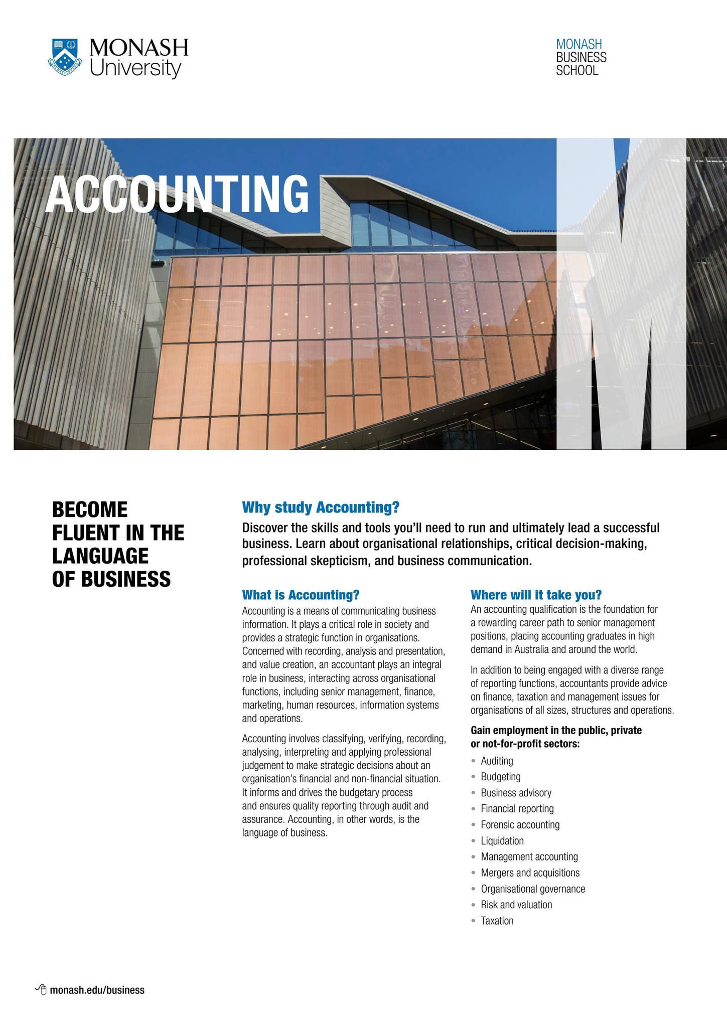 Accounting Study Area Flyer 22 by Monash Business School - Monash ...