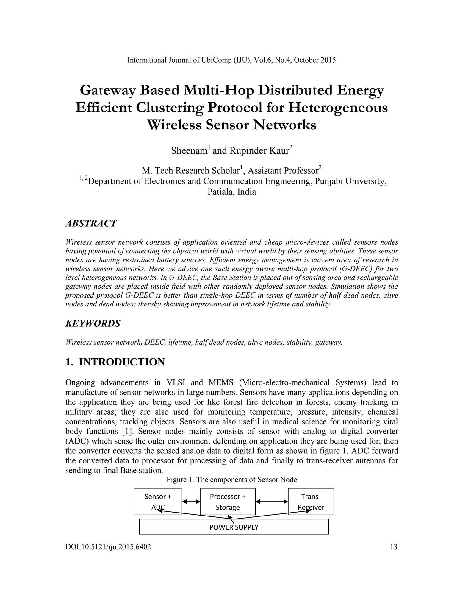 Gateway Based Multi-Hop Distributed Energy Efficient Clustering Protocol for Heterogeneous ...
