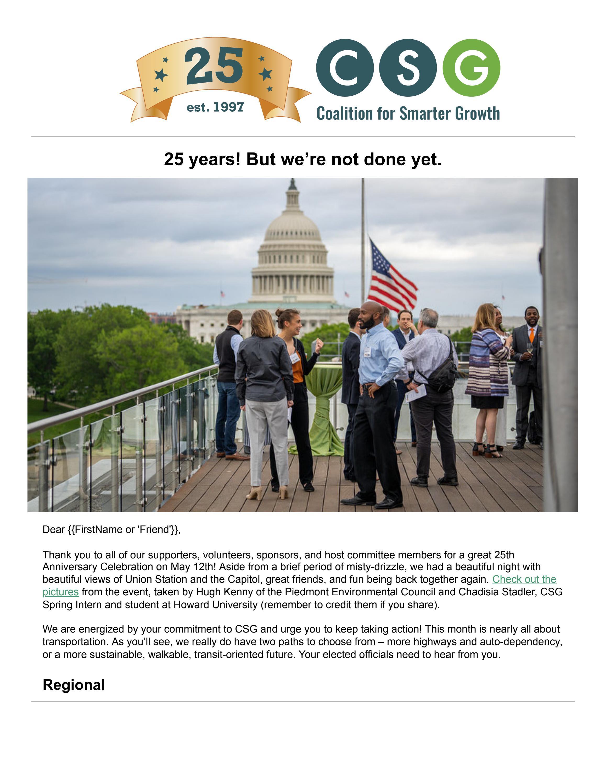 CSG News: Celebrate but Act! by Coalition for Smarter Growth - Issuu