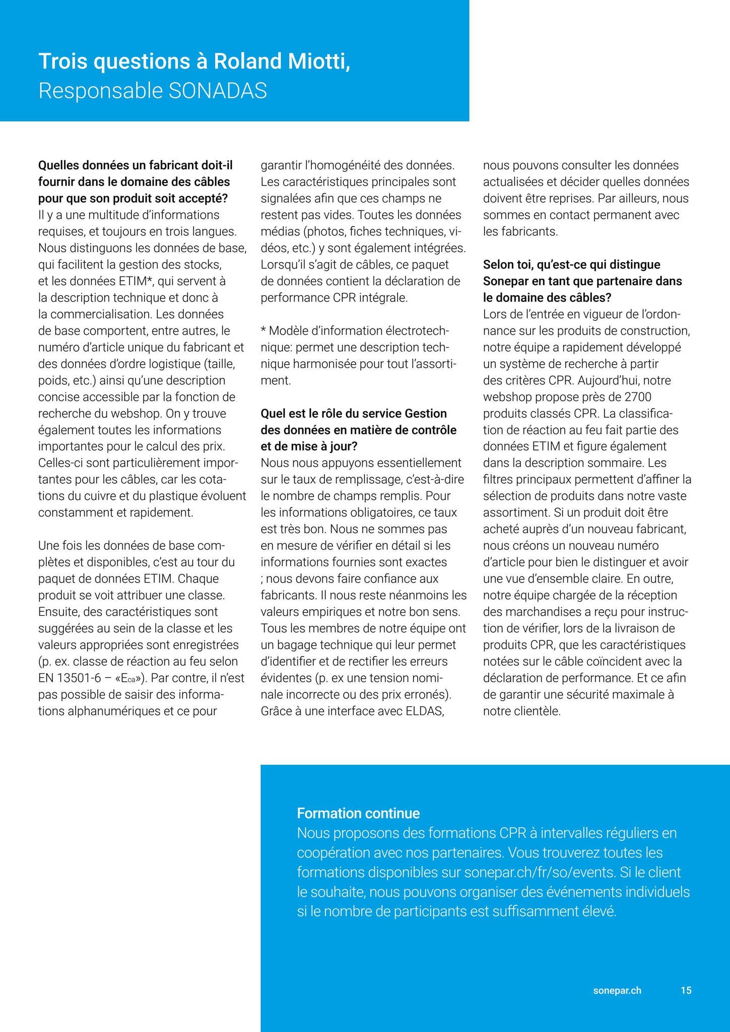 Sonepar - votre partenaire pour les câbles by Sonepar Suisse - Issuu