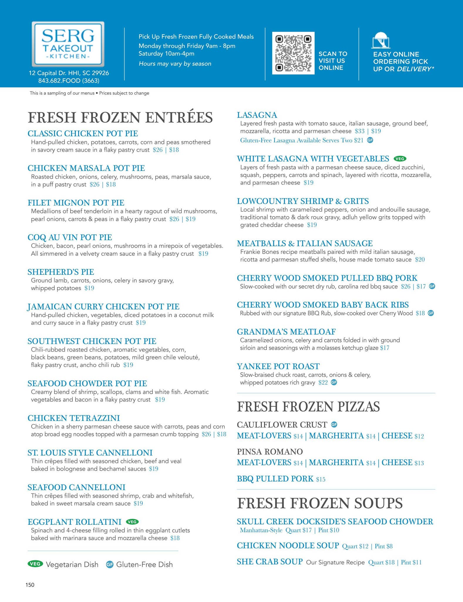 2022 SERG MENU GUIDE by SERG Restaurant Group - Issuu
