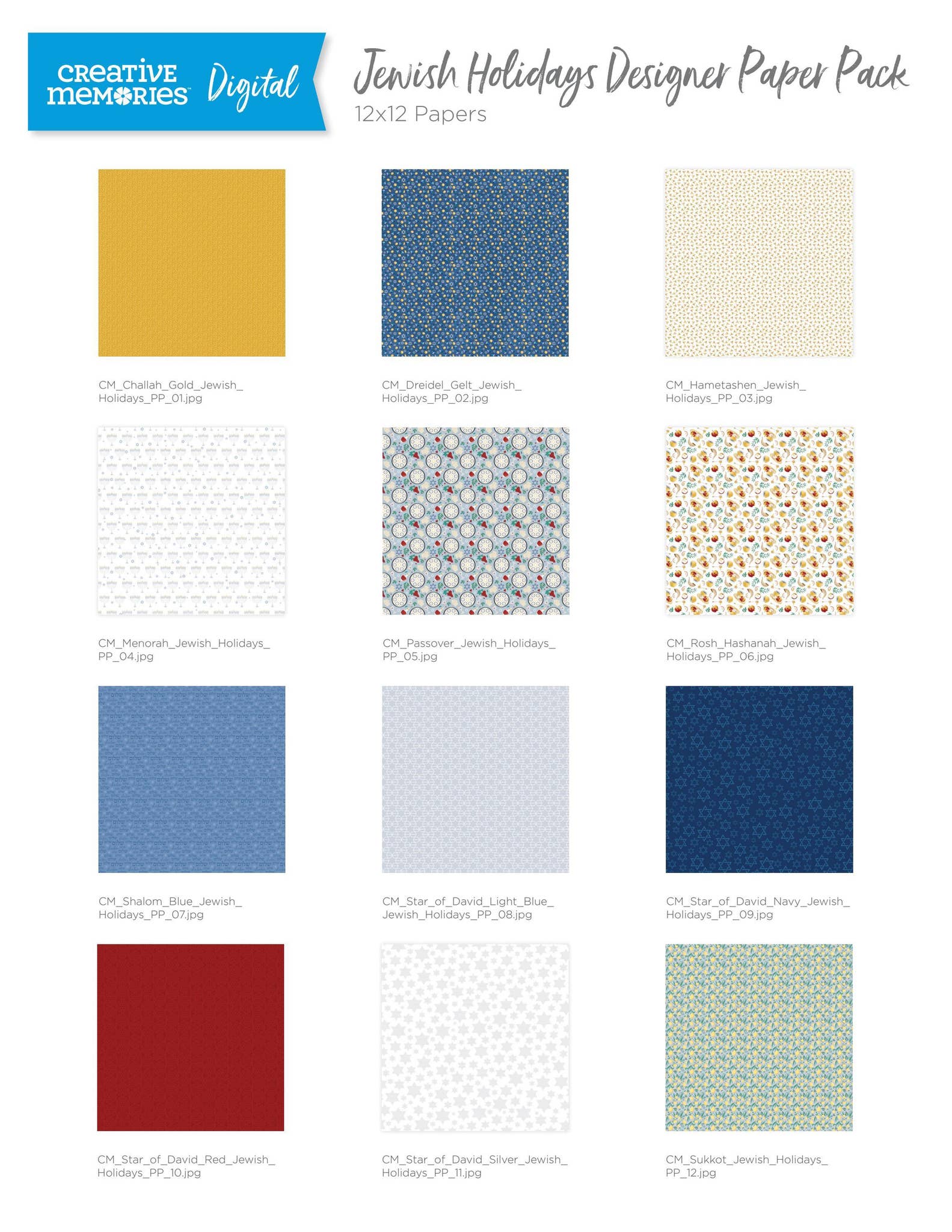 Jewish Holidays Digital Artwork Kit Preview by Creative Memories - Issuu