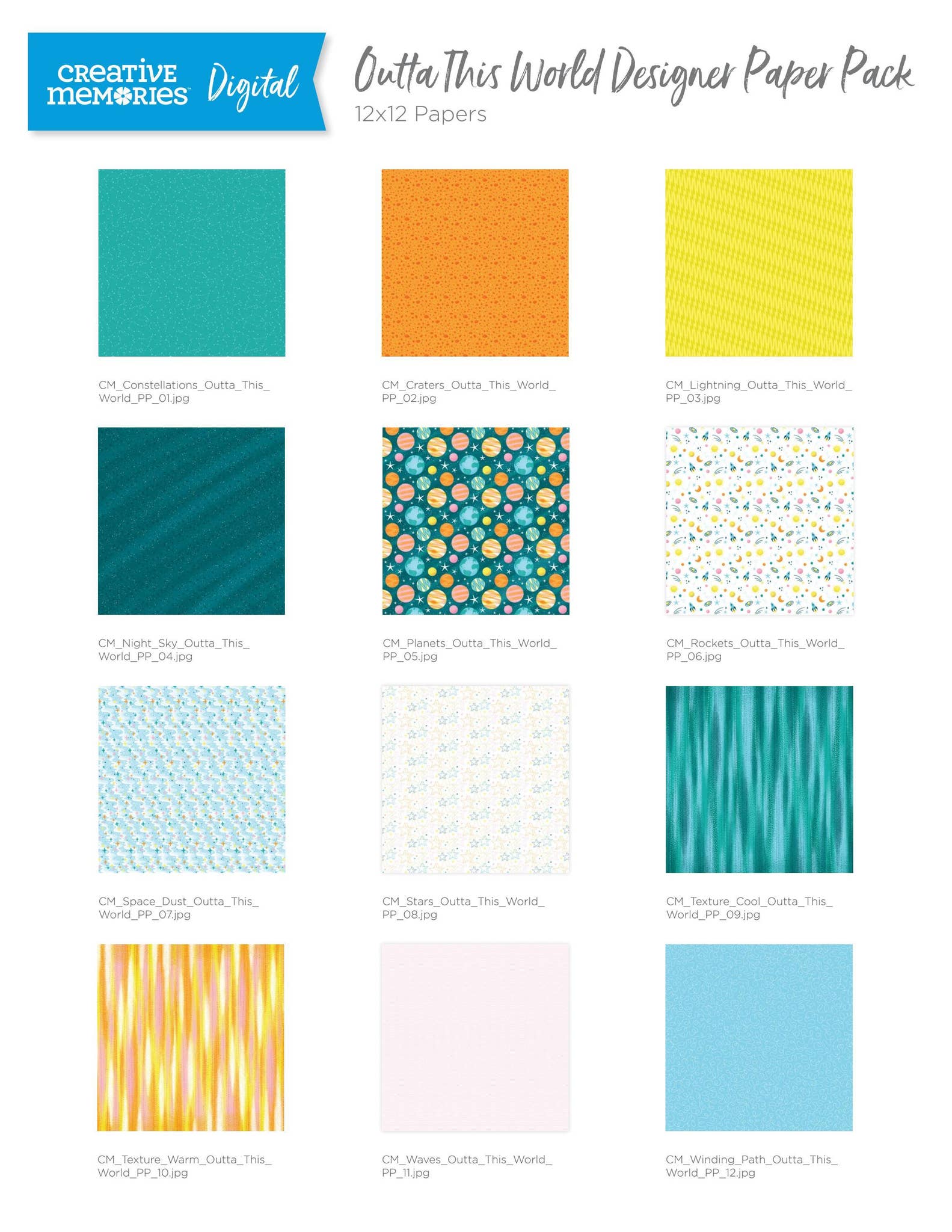 Outta This World Digital Artwork Kit Preview by Creative Memories - Issuu