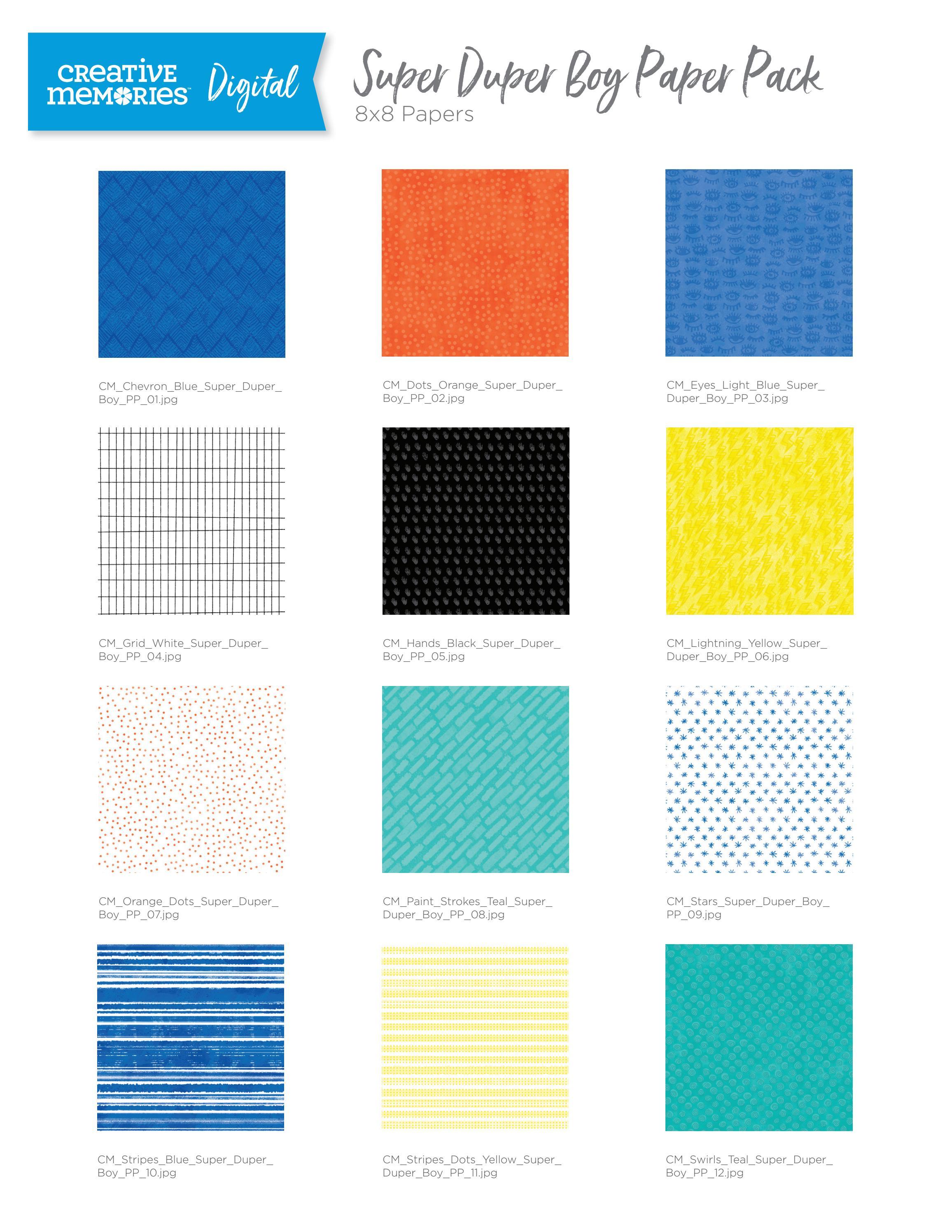 Super Duper Boy Digital Artwork Kit Preview by Creative Memories - Issuu